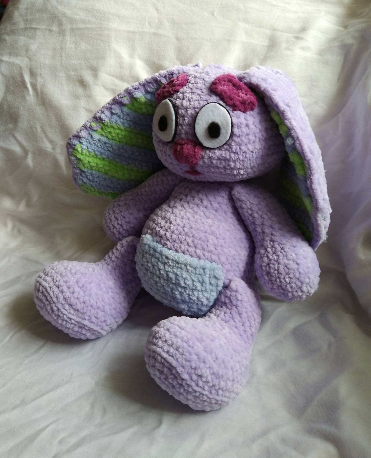 Floppy Bunny From Bluey Velvet Crochet | Etsy