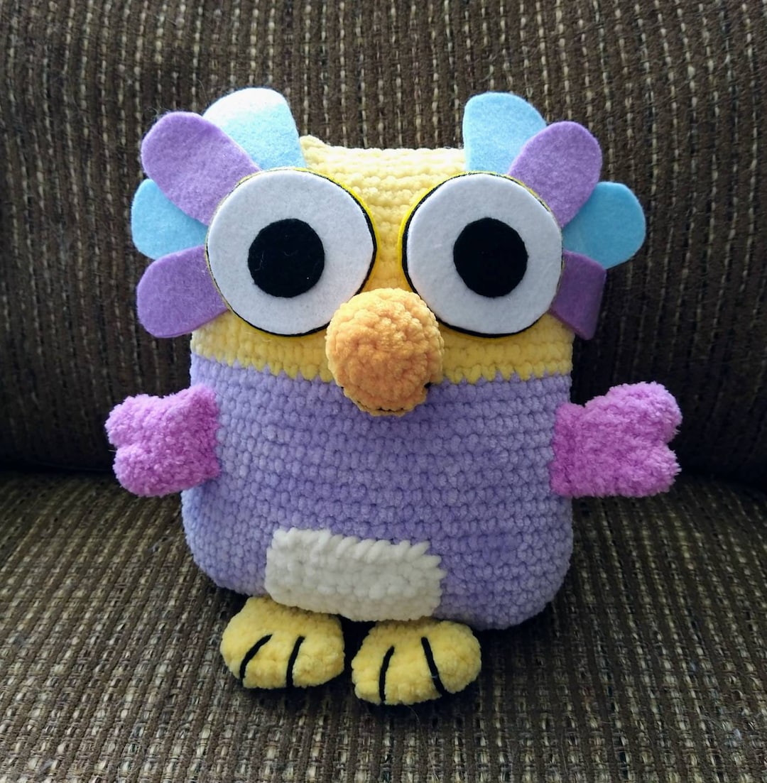 Bluey Chattermax Velvet Crochet Handmade Stuffed Animal - Made in USA ...