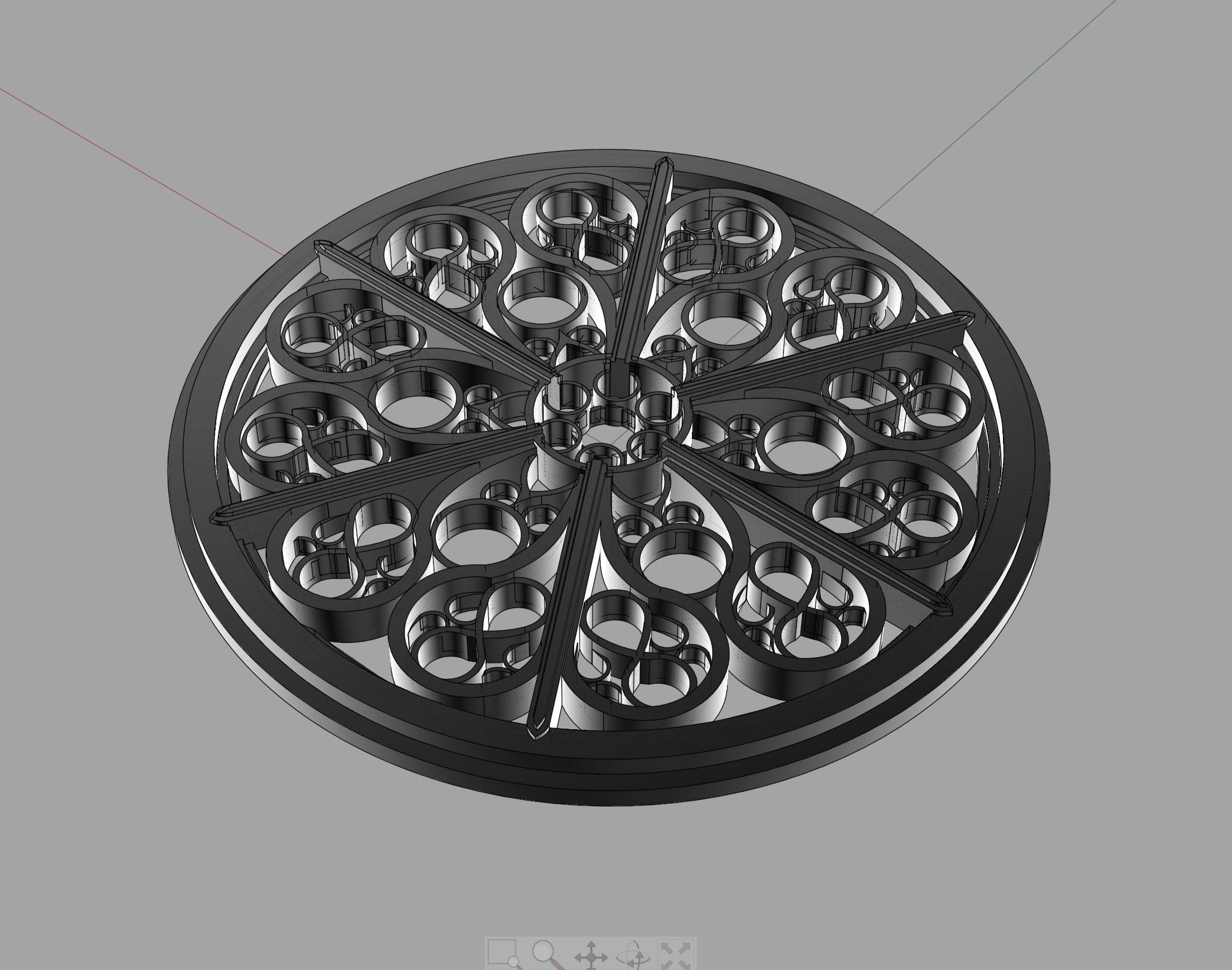 Gothic Circle Decor Window File STL STEP - Etsy