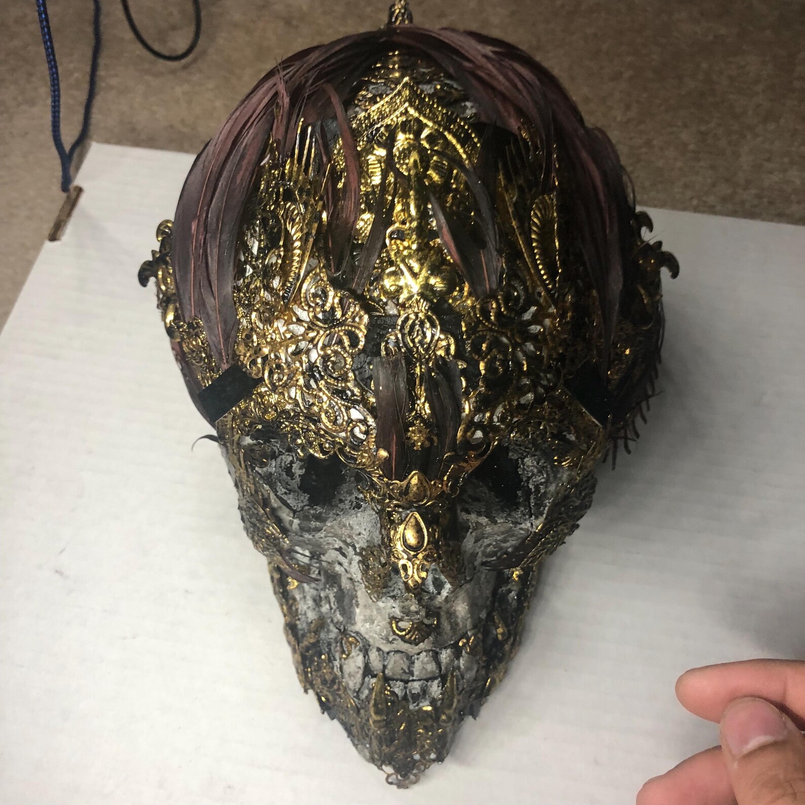 Custom Vampire Royalty Warrior Trophy Head Gothic Skull Armor Medieval ...