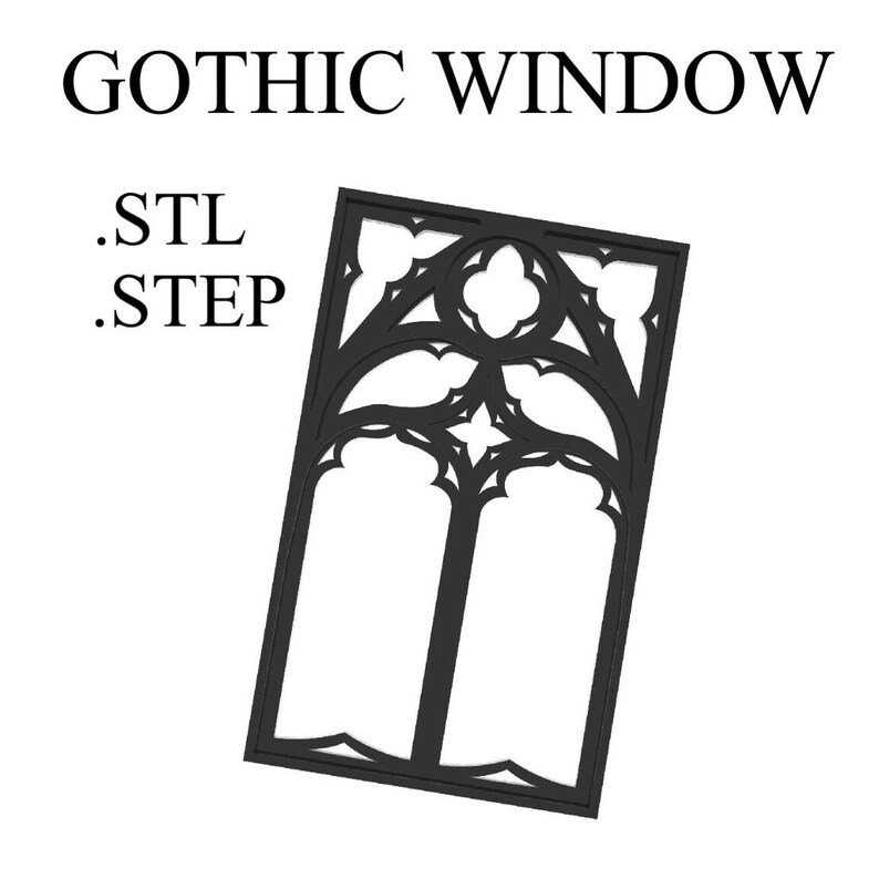 Gothic Window STL STEP Model - Etsy