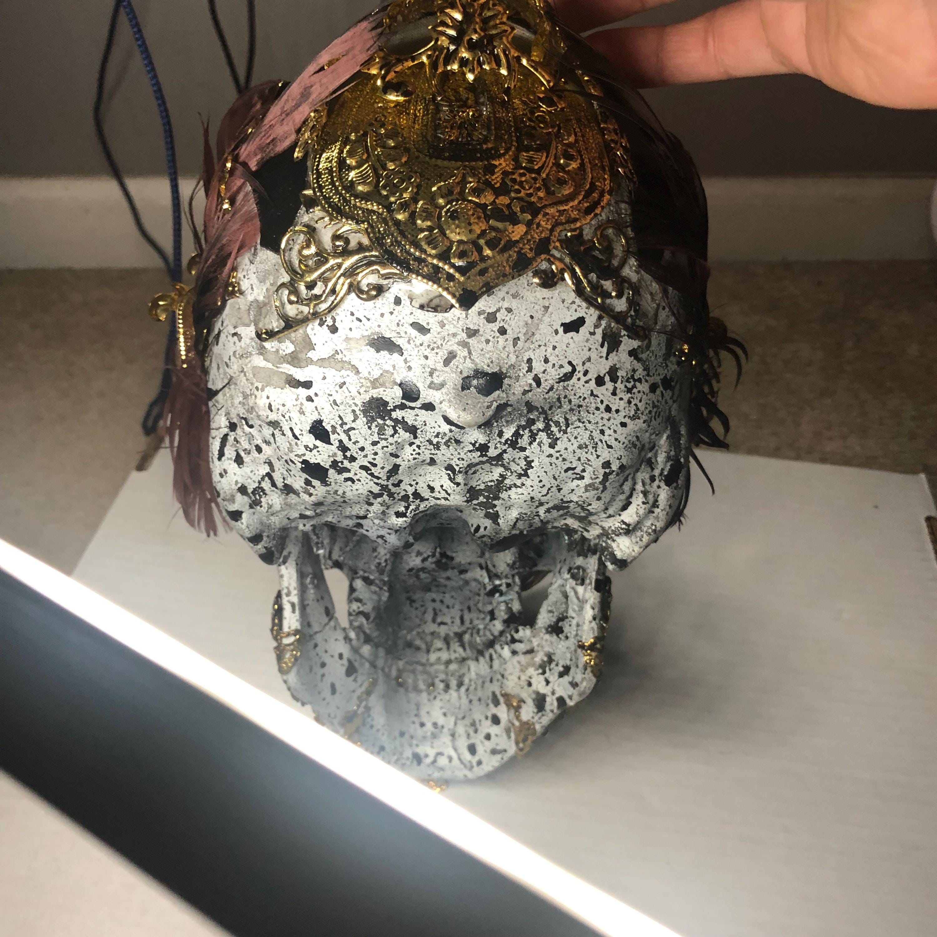 Custom Vampire Royalty Warrior Trophy Head Gothic Skull Armor Medieval ...