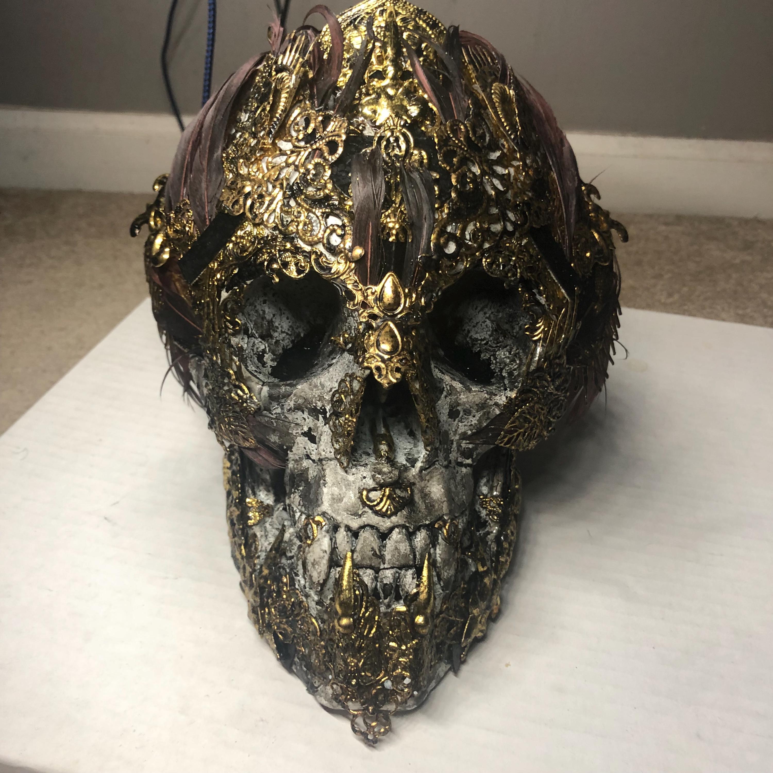 Custom Vampire Royalty Warrior Trophy Head Gothic Skull Armor Medieval ...