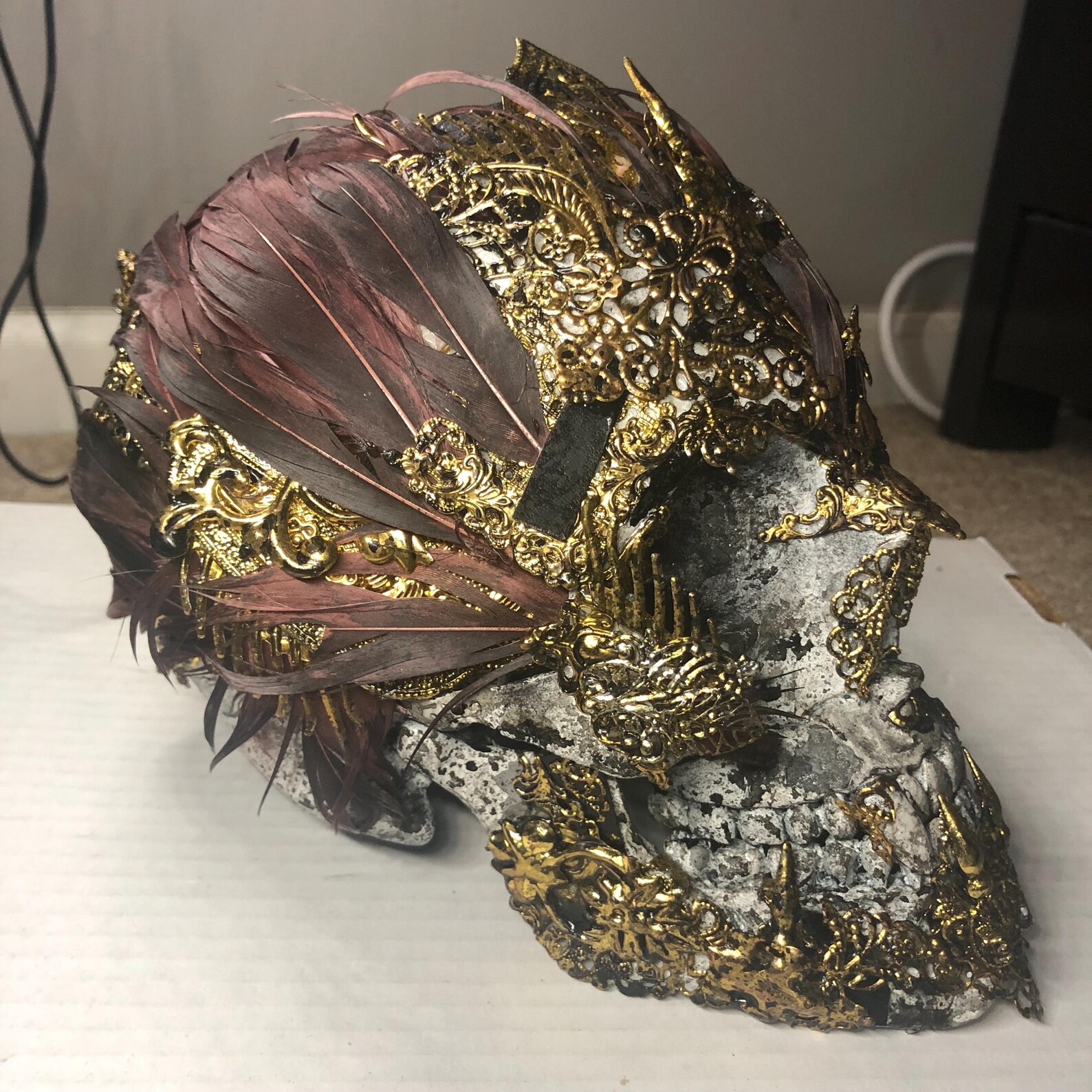 Custom Vampire Royalty Warrior Trophy Head Gothic Skull Armor Medieval ...