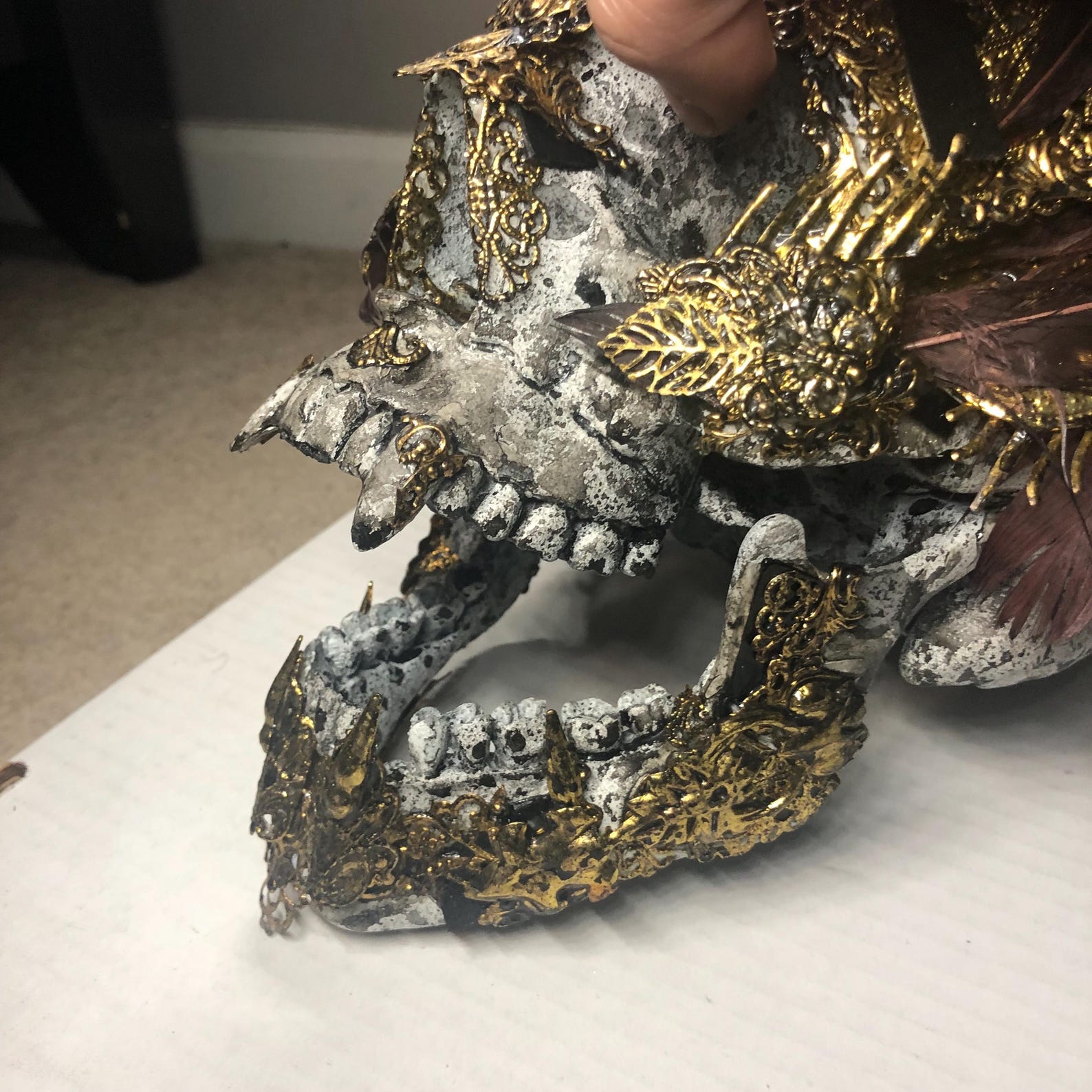 Custom Vampire Royalty Warrior Trophy Head Gothic Skull Armor Medieval ...