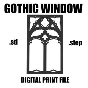 Gothic Window STL STEP Model - Etsy
