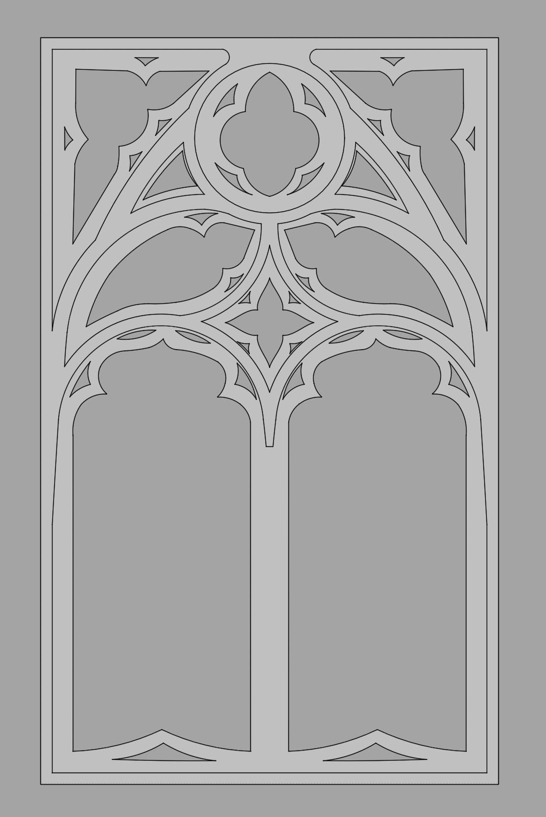 Gothic Window STL STEP Model - Etsy