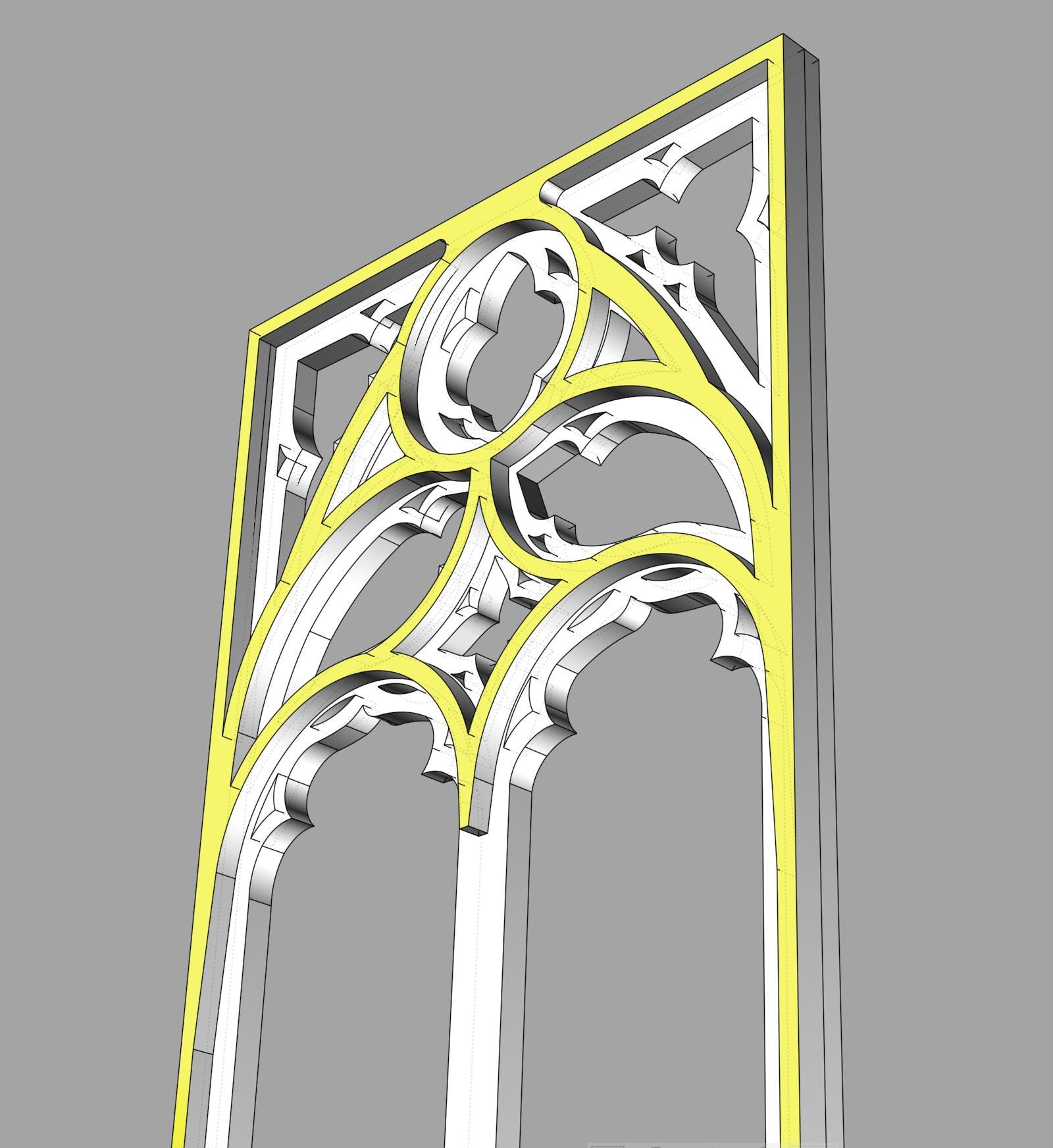 Gothic Window STL STEP Model - Etsy