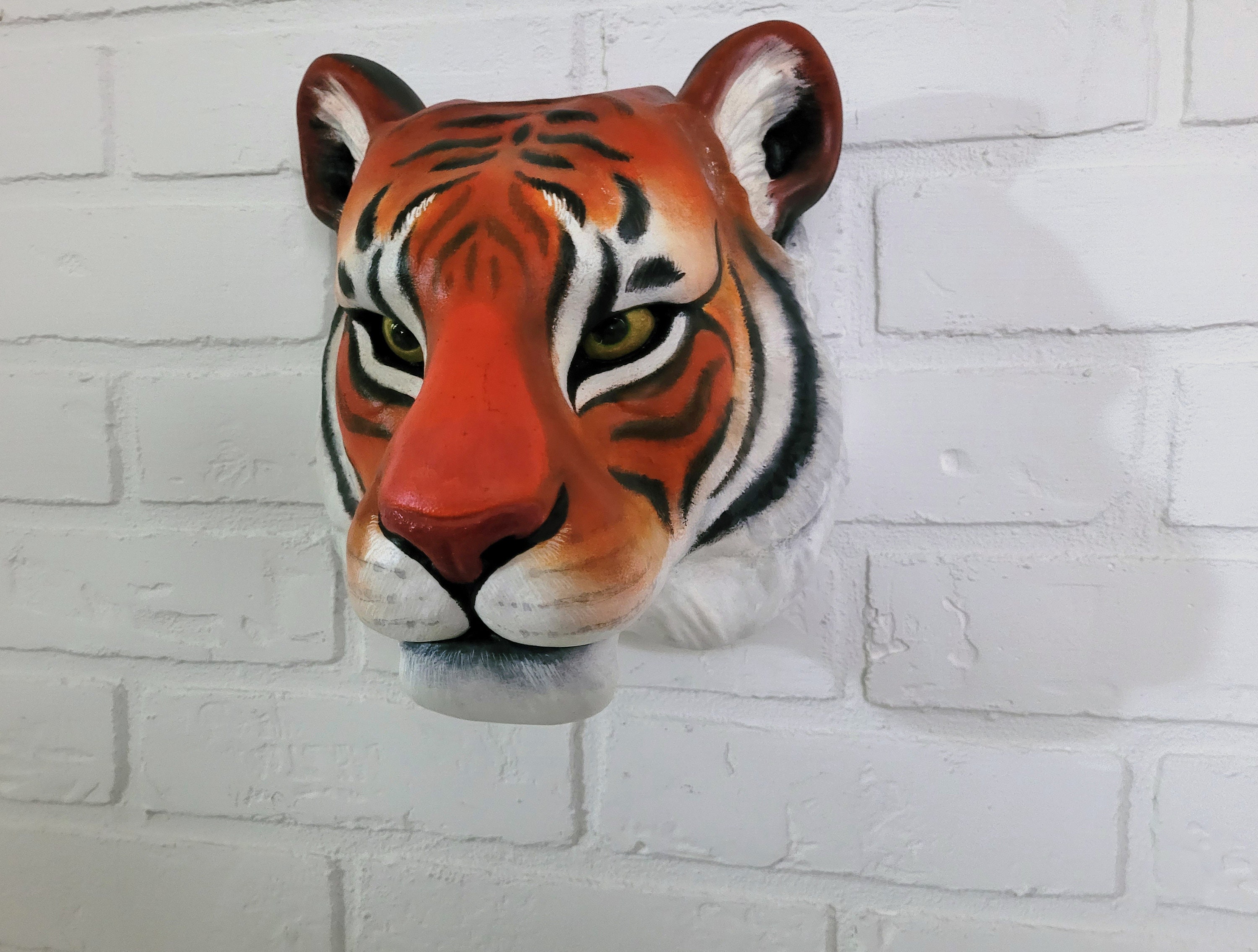 Tiger Head Wall Mount Sculpture - Etsy