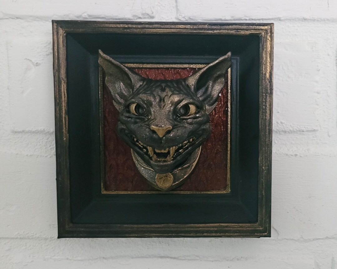 Gothic Sphynx Cat 3D Framed Portrait | Handmade | Hand-colored ...
