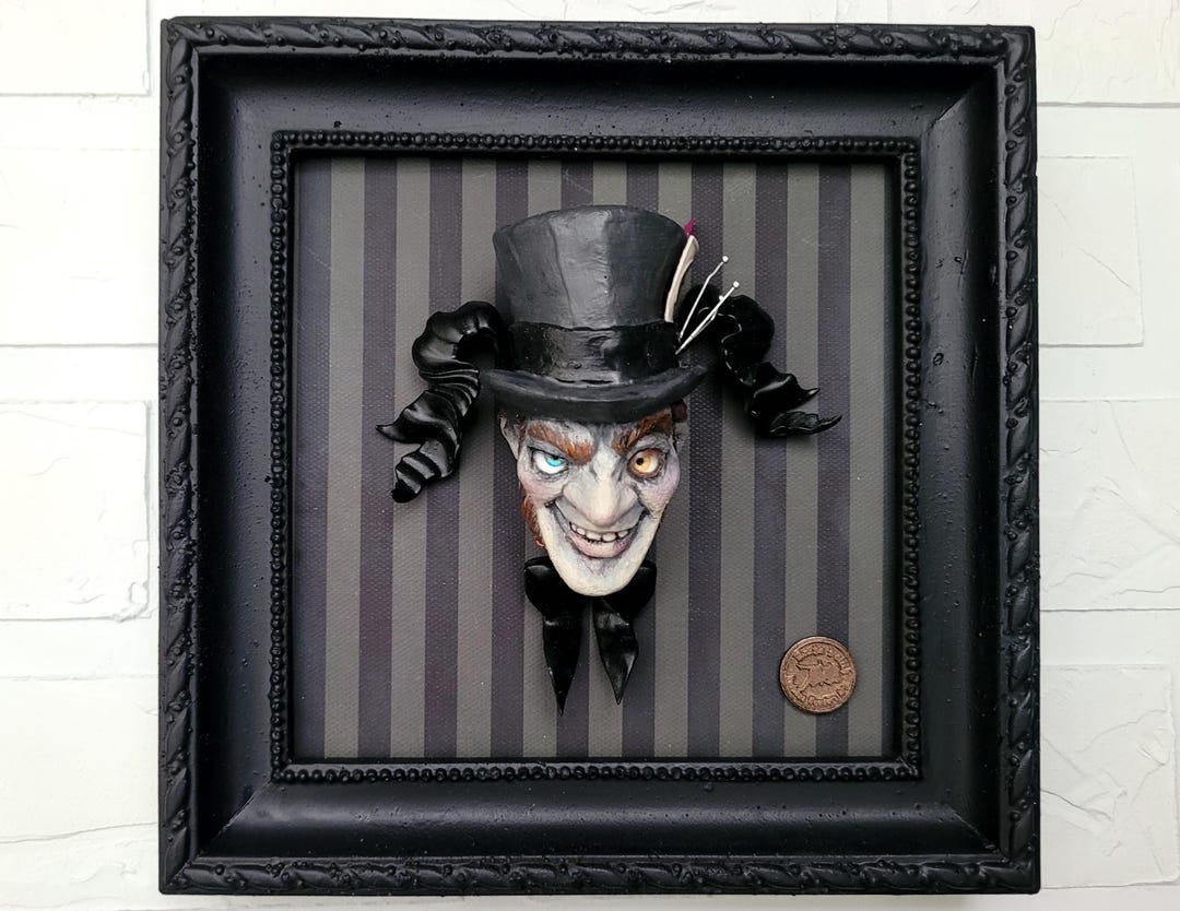 The Mad Hatter 3D Portrait | Handmade | Hand-colored | Black & White ...