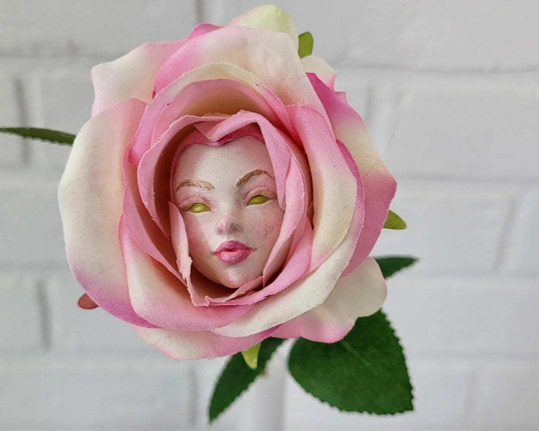 Handmade Enchanted Rose Sculpture | Flower Sprite Art Doll - Etsy
