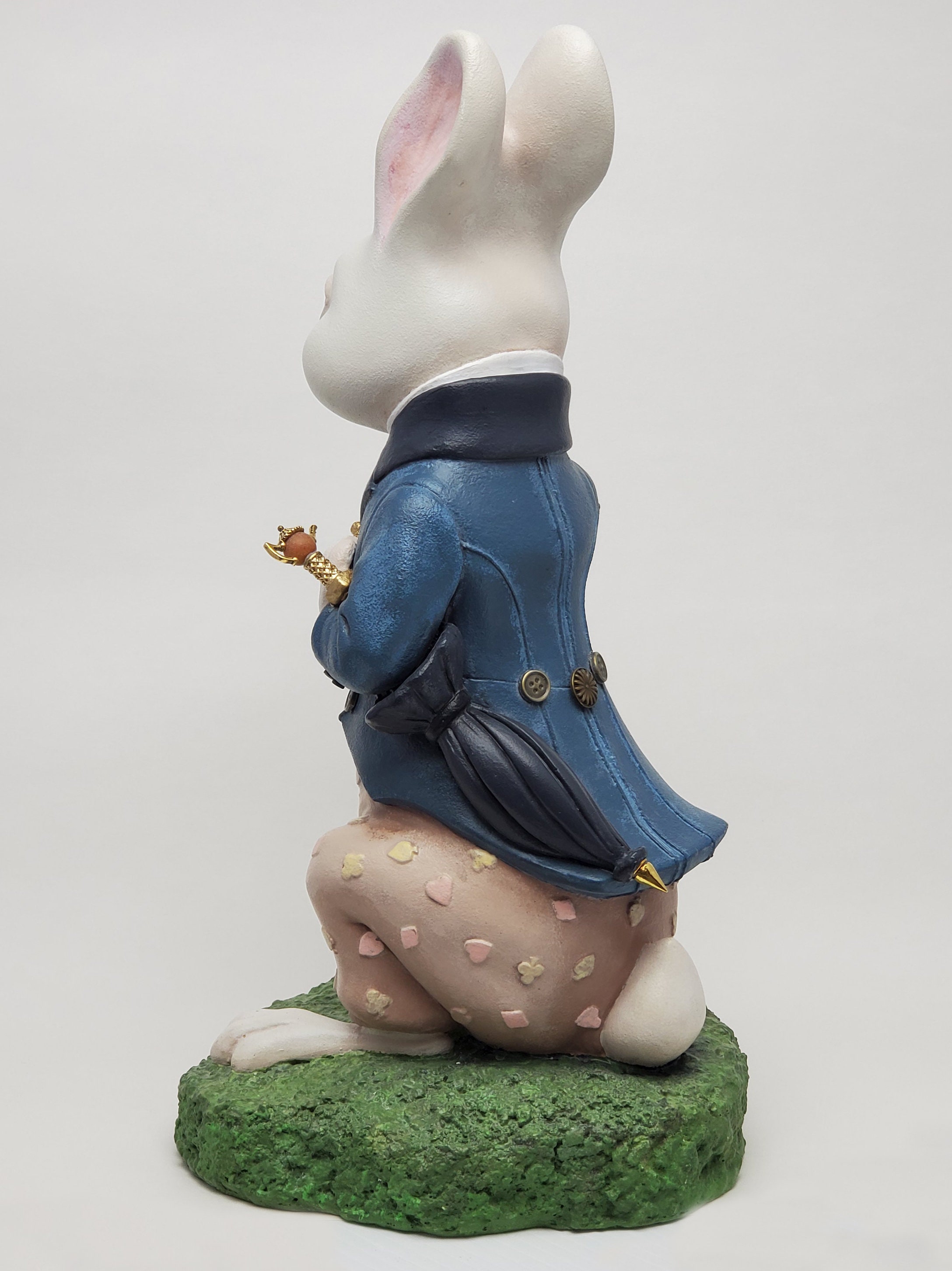 White Rabbit Statue Handmade Hand Colored - Etsy