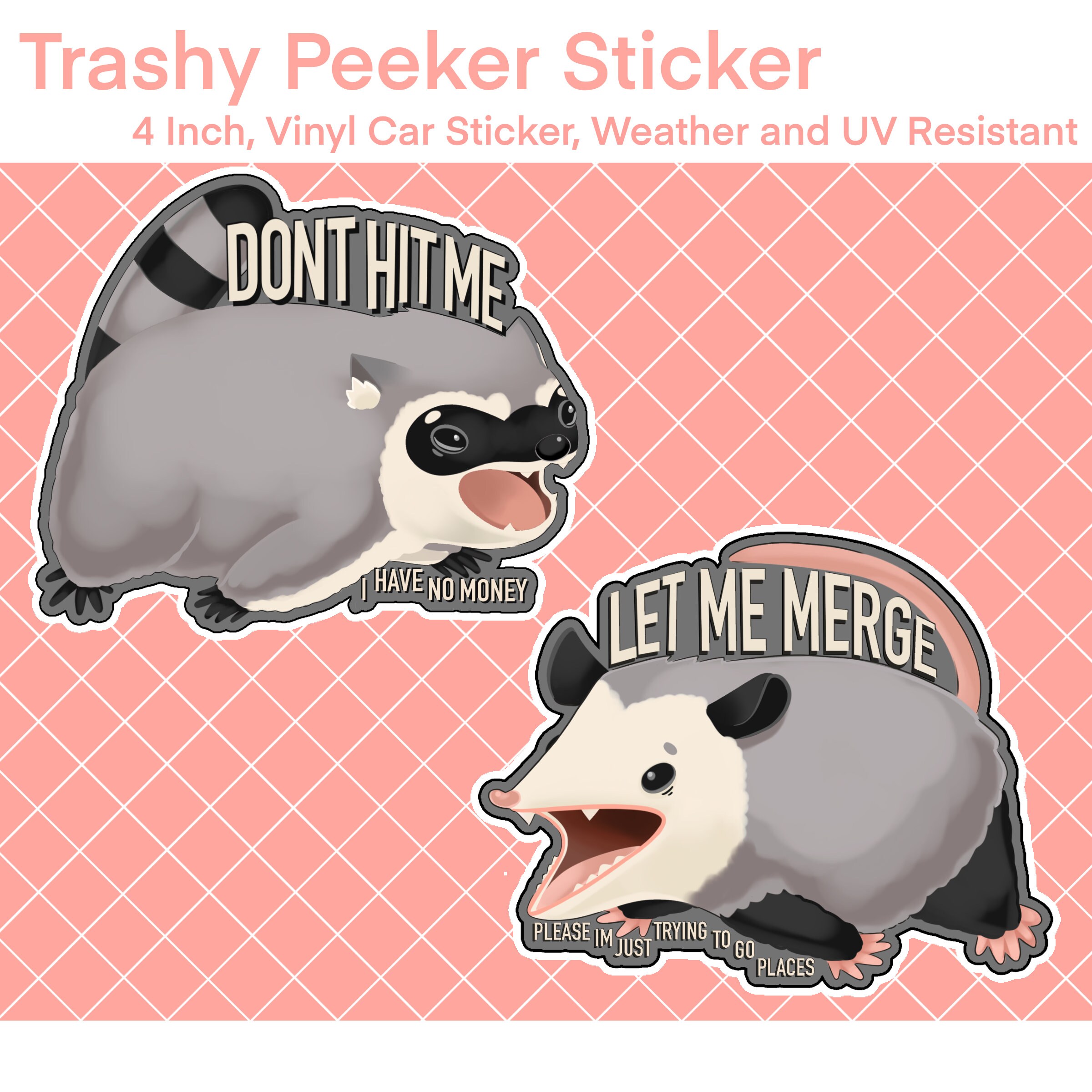 Trash Buddies Peeker Sticker - Etsy