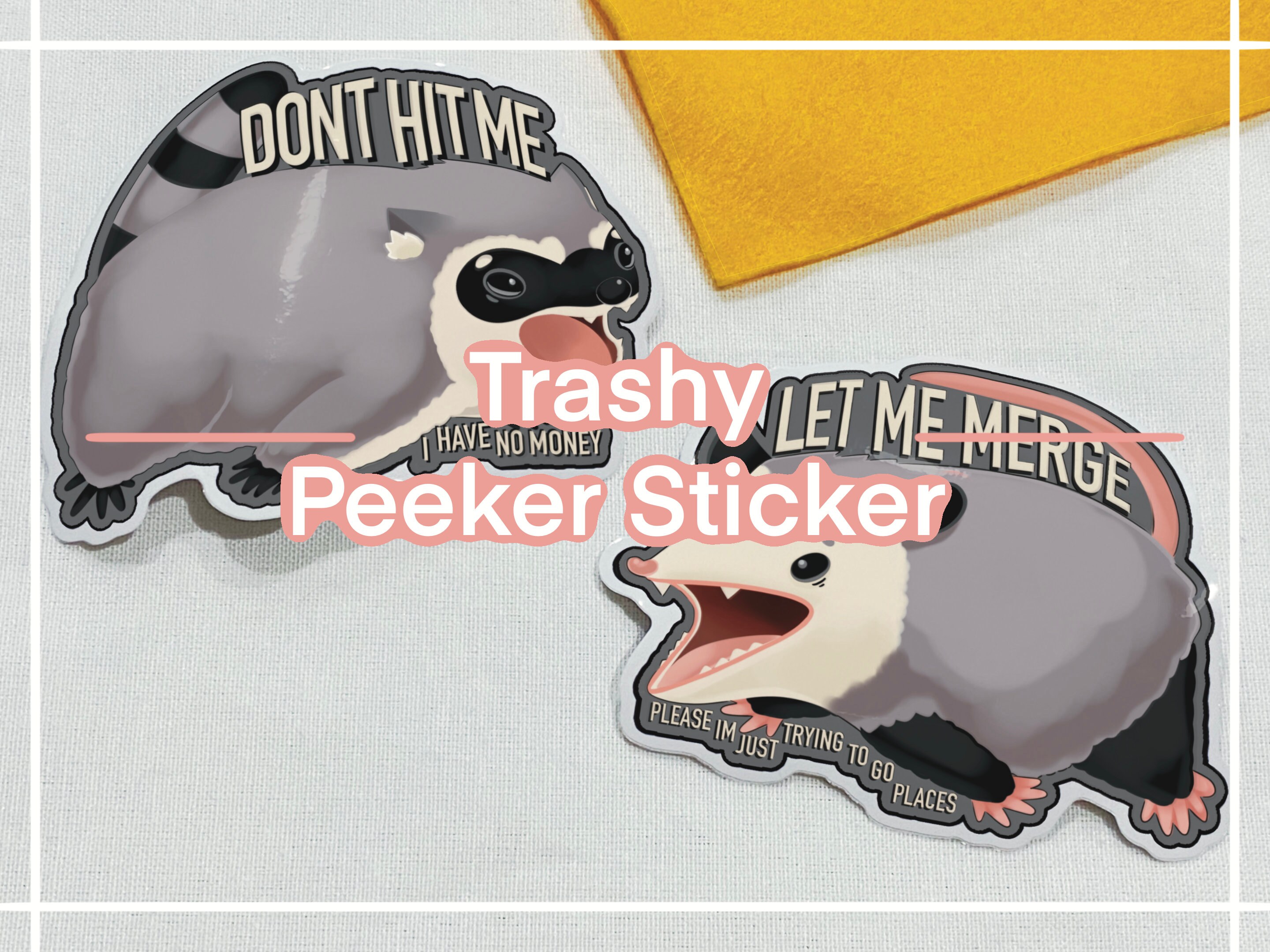Trash Buddies Peeker Sticker - Etsy
