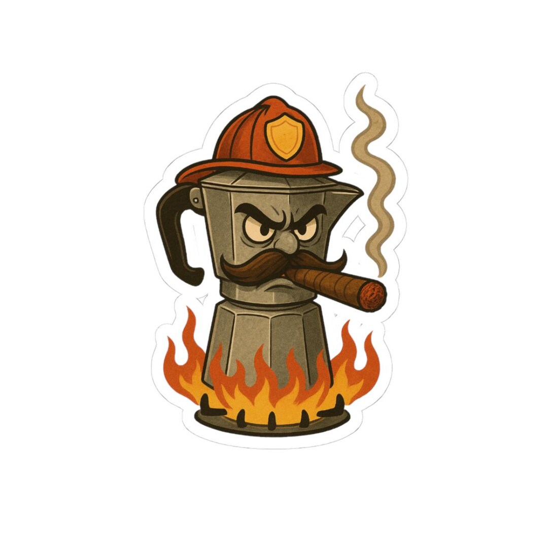 Firefighter Moka Pot Stickers - Etsy