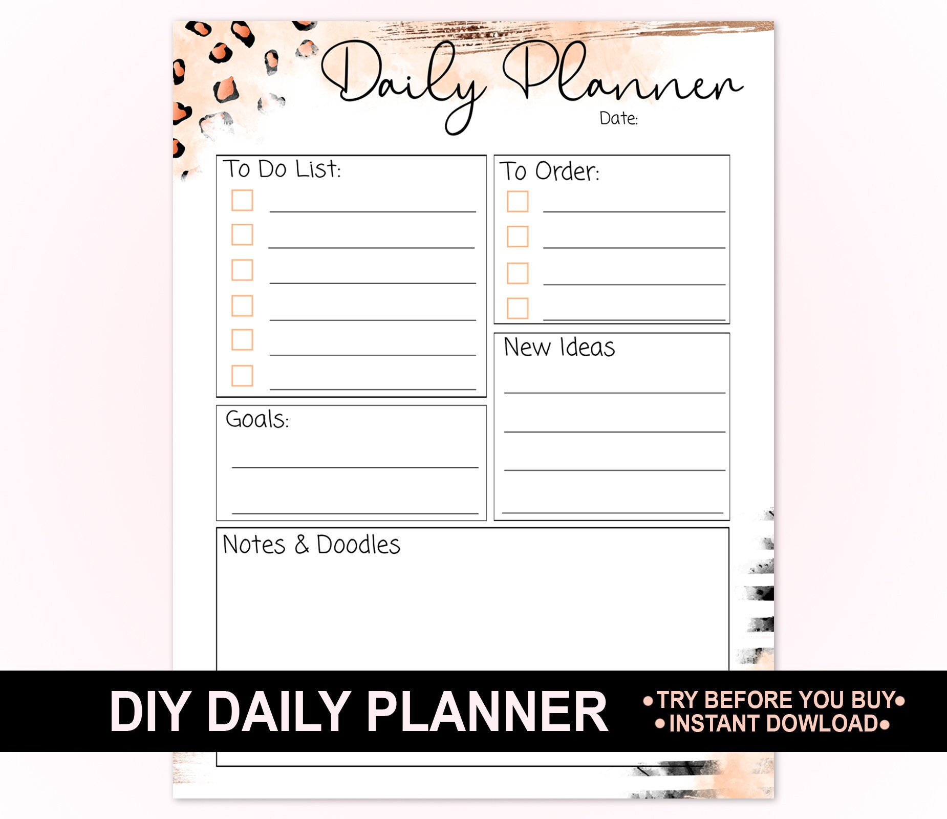 Modern Leopard Cheetah Print Abstract Design. Small Business Template ...