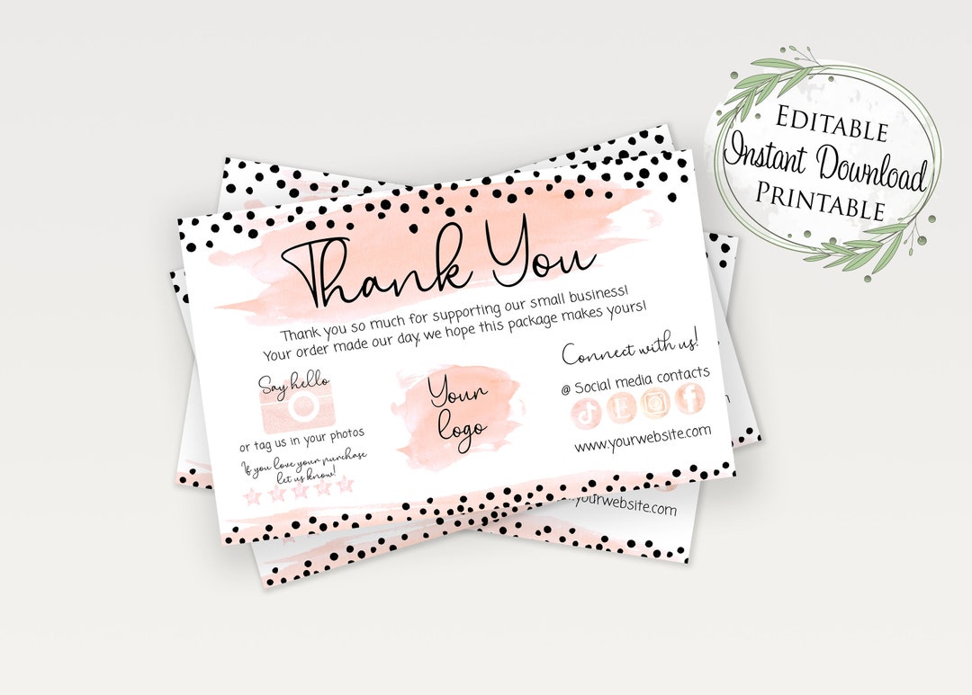 Modern Dalmatian Polka Dot Abstract Design- Printable Small Business ...