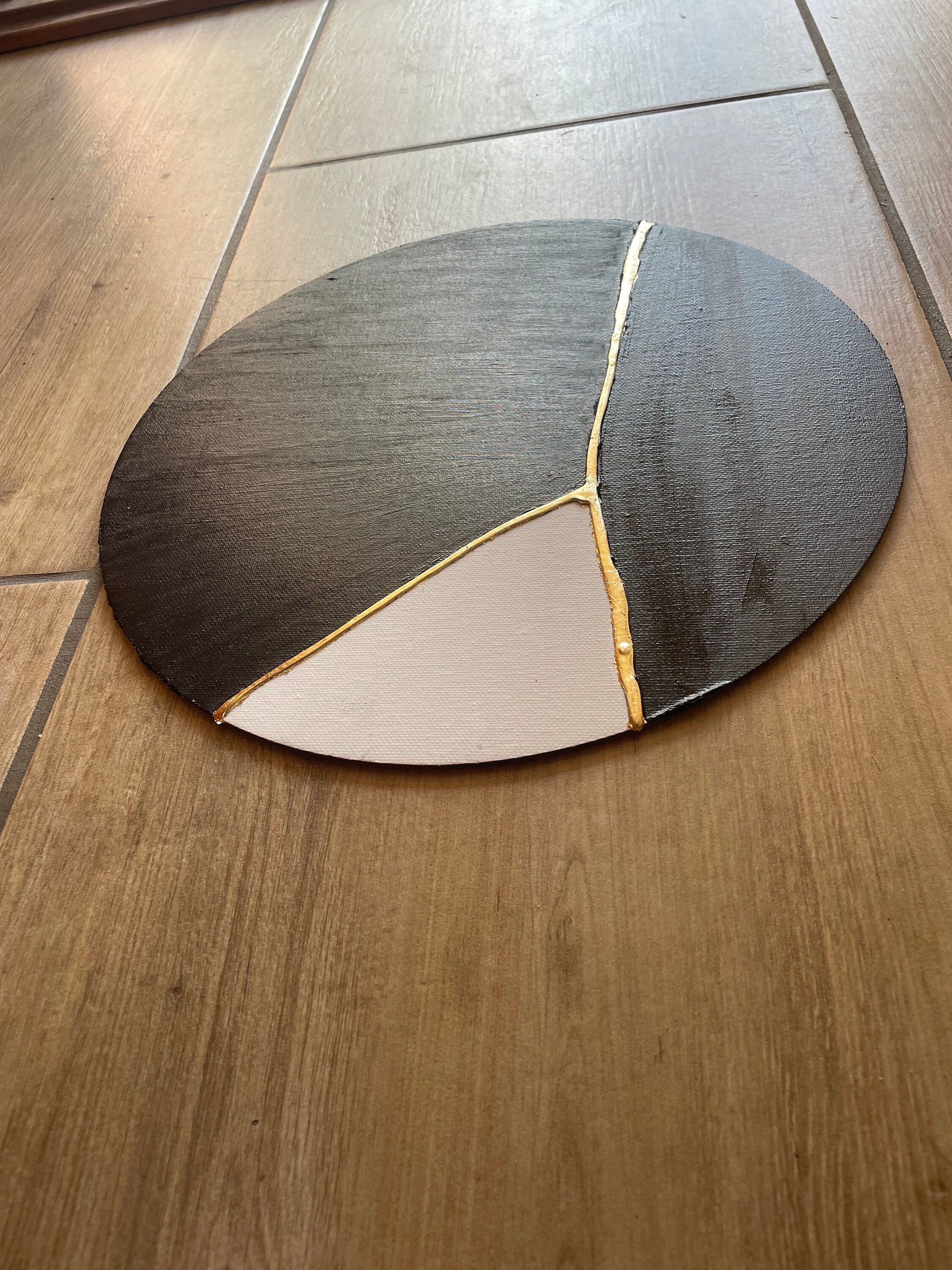 Kintsugi Minimalist Furniture Kintsugi Plate Ying Yang - Etsy