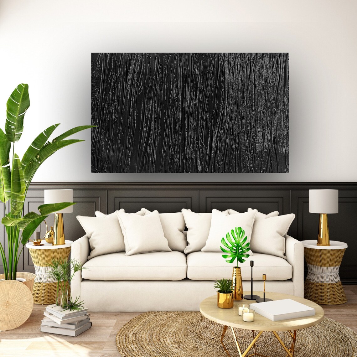 Plaster Wall Art Large 3D Wall Art Textured Wall Art Simple - Etsy