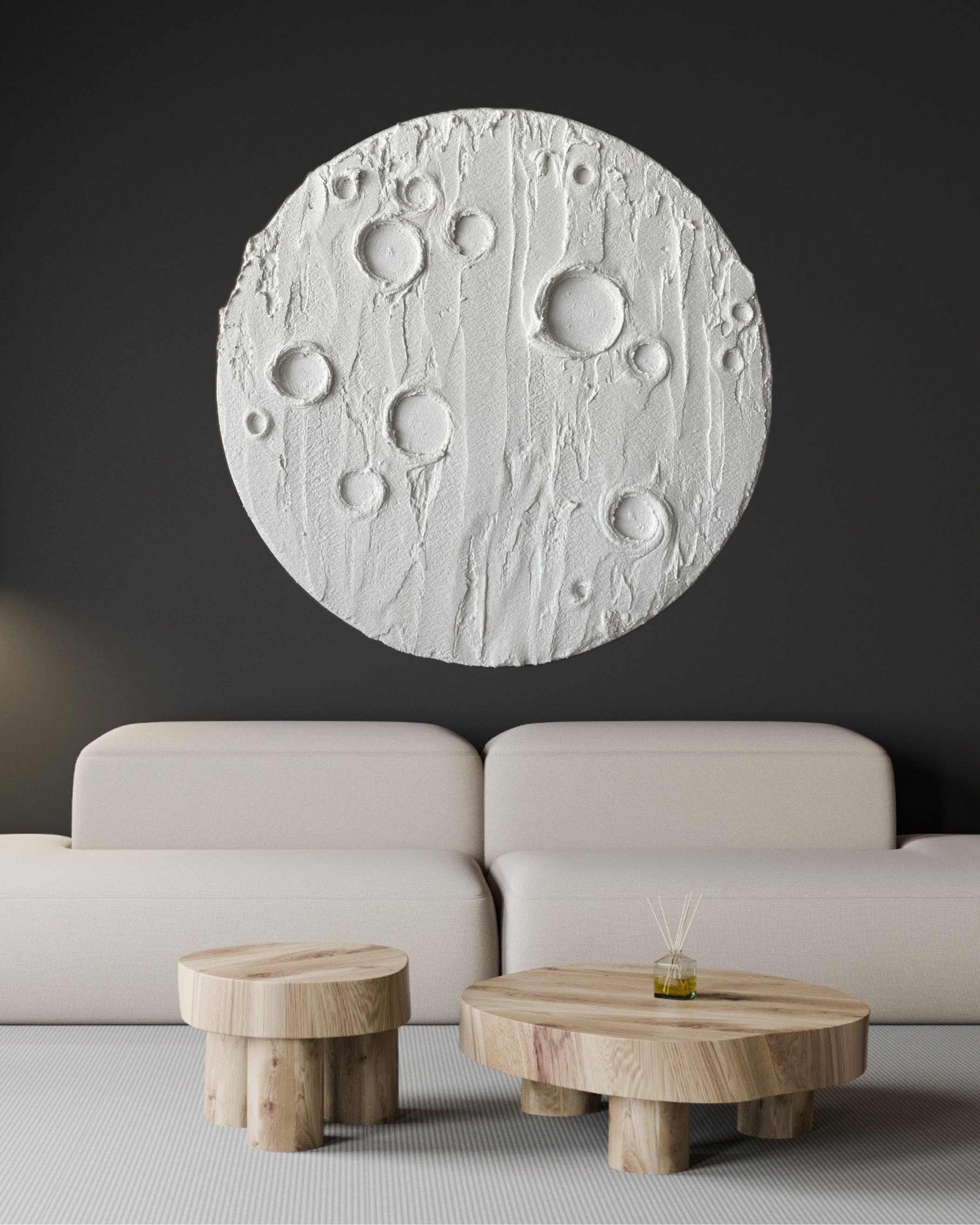 Round Artwork, Moon Wall Art, Round Wall Art, Planet Artwork,moon Wall ...
