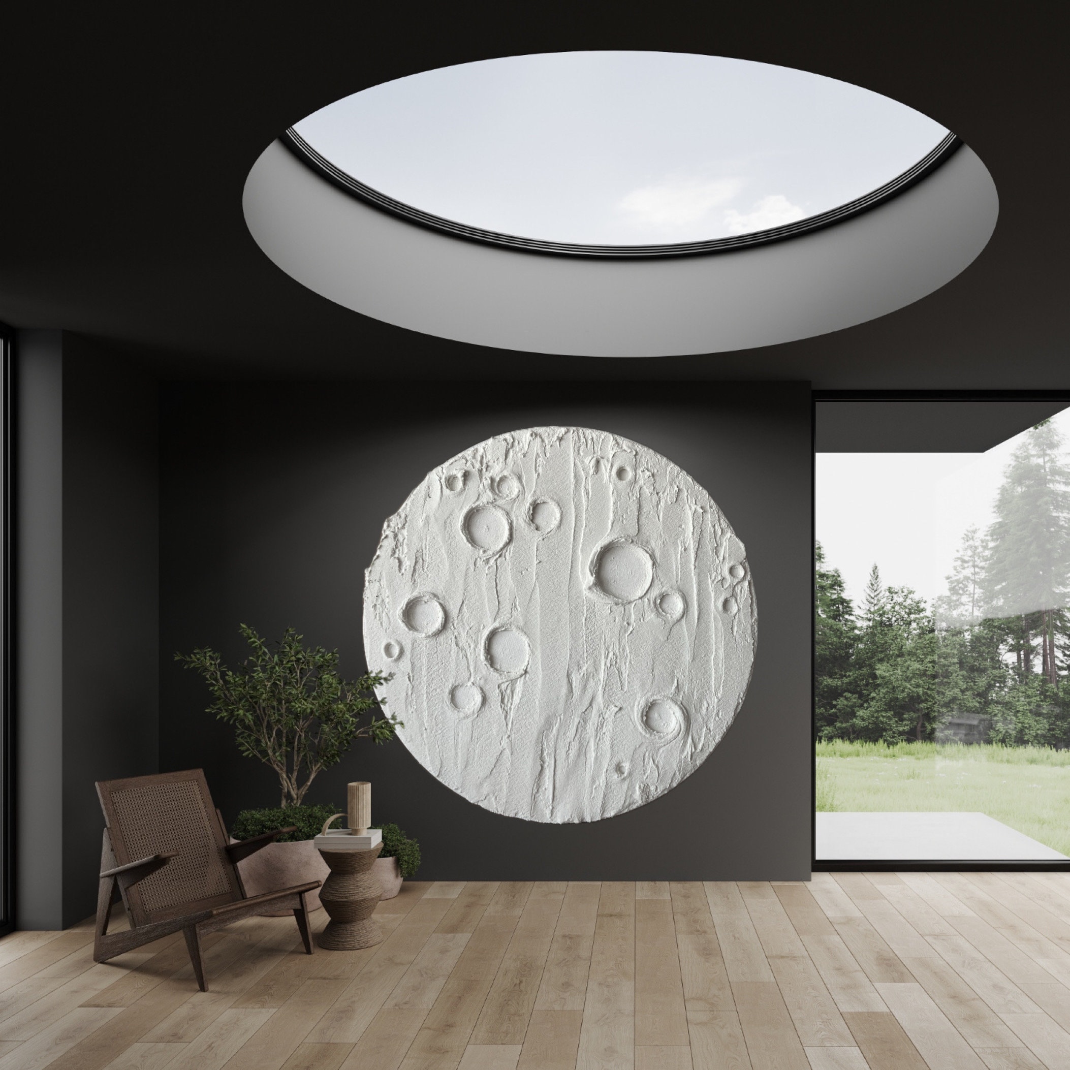 Round Artwork, Moon Wall Art, Round Wall Art, Planet Artwork,moon Wall ...