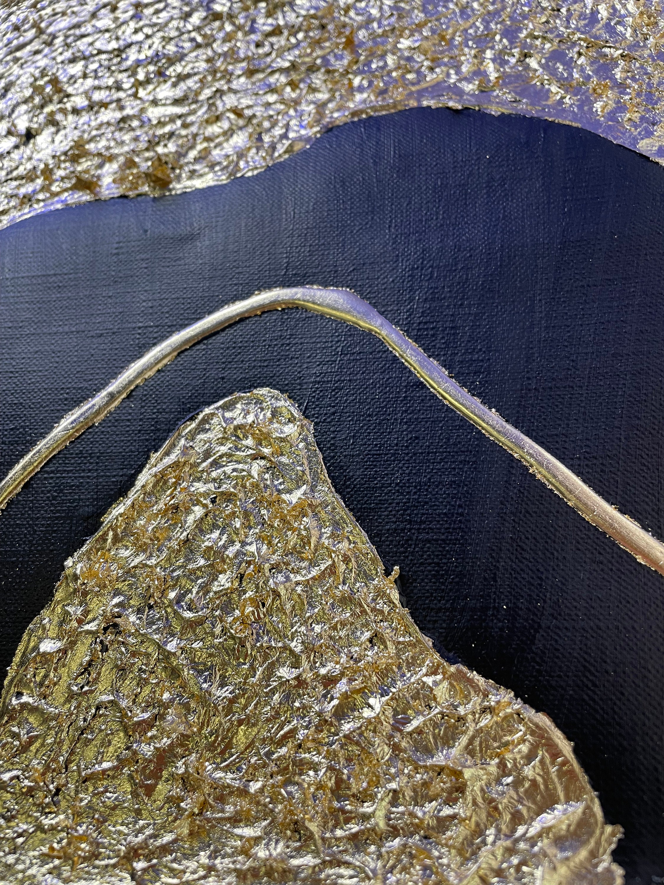 Gold Foil Painting, Kintsugi, Gold Metal Wall Art, Japanese Artwork ...