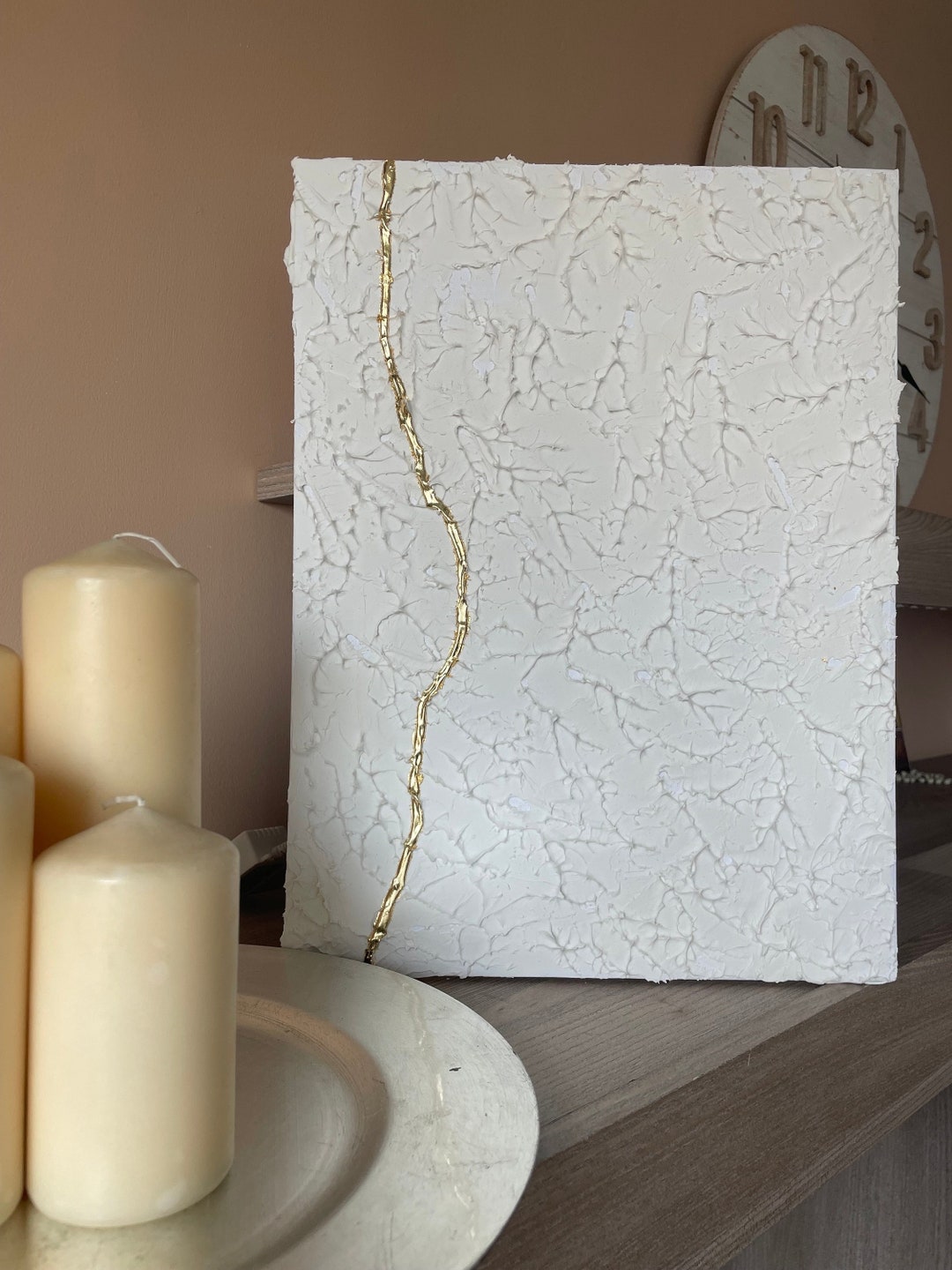 Spackle Art, Large 3D Wall Art, Plaster Art, Minimalist Wall Art ...