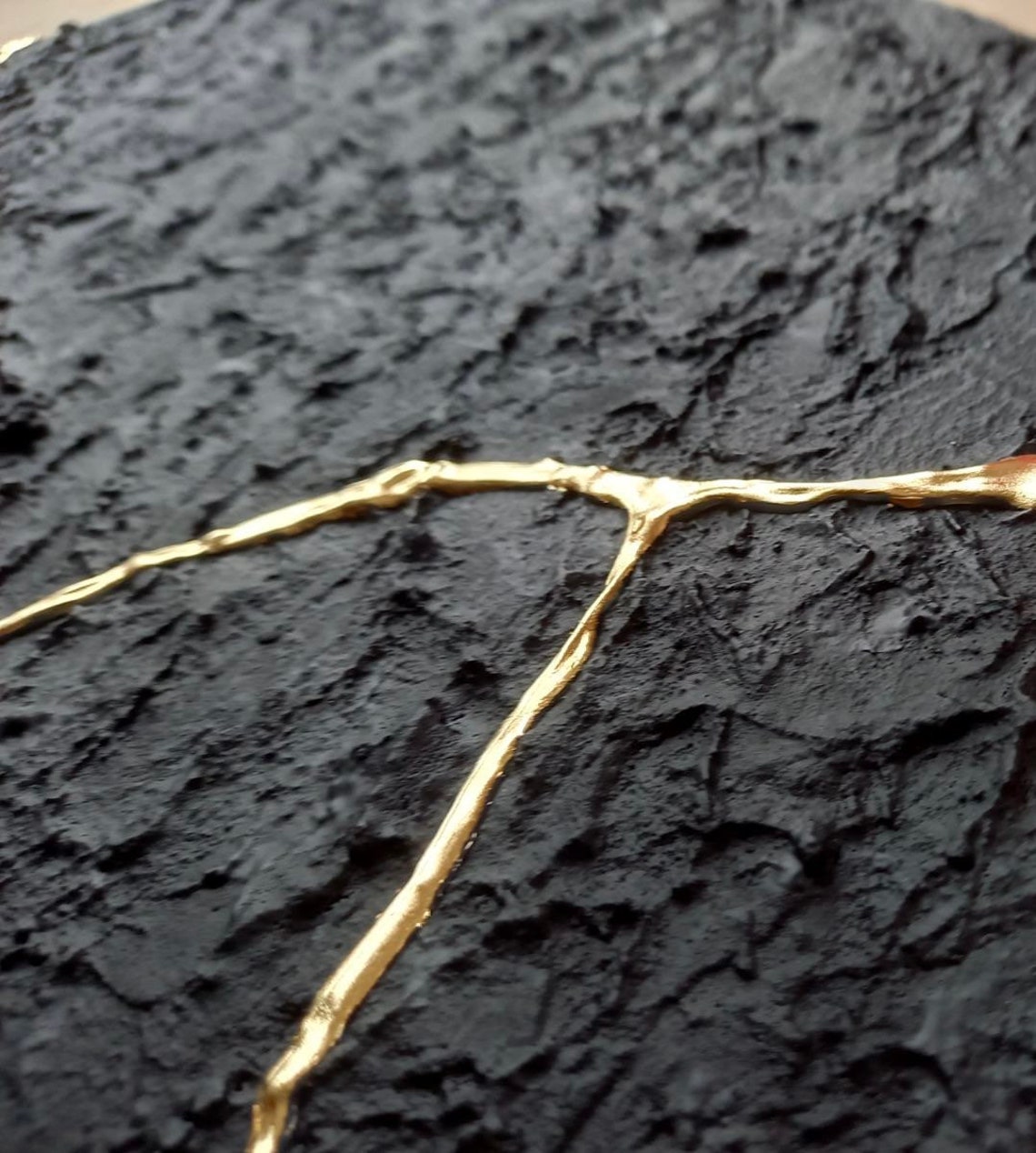 Wabi Sabi Wall Art Kintsugi Black Wall Art Plaster Art - Etsy