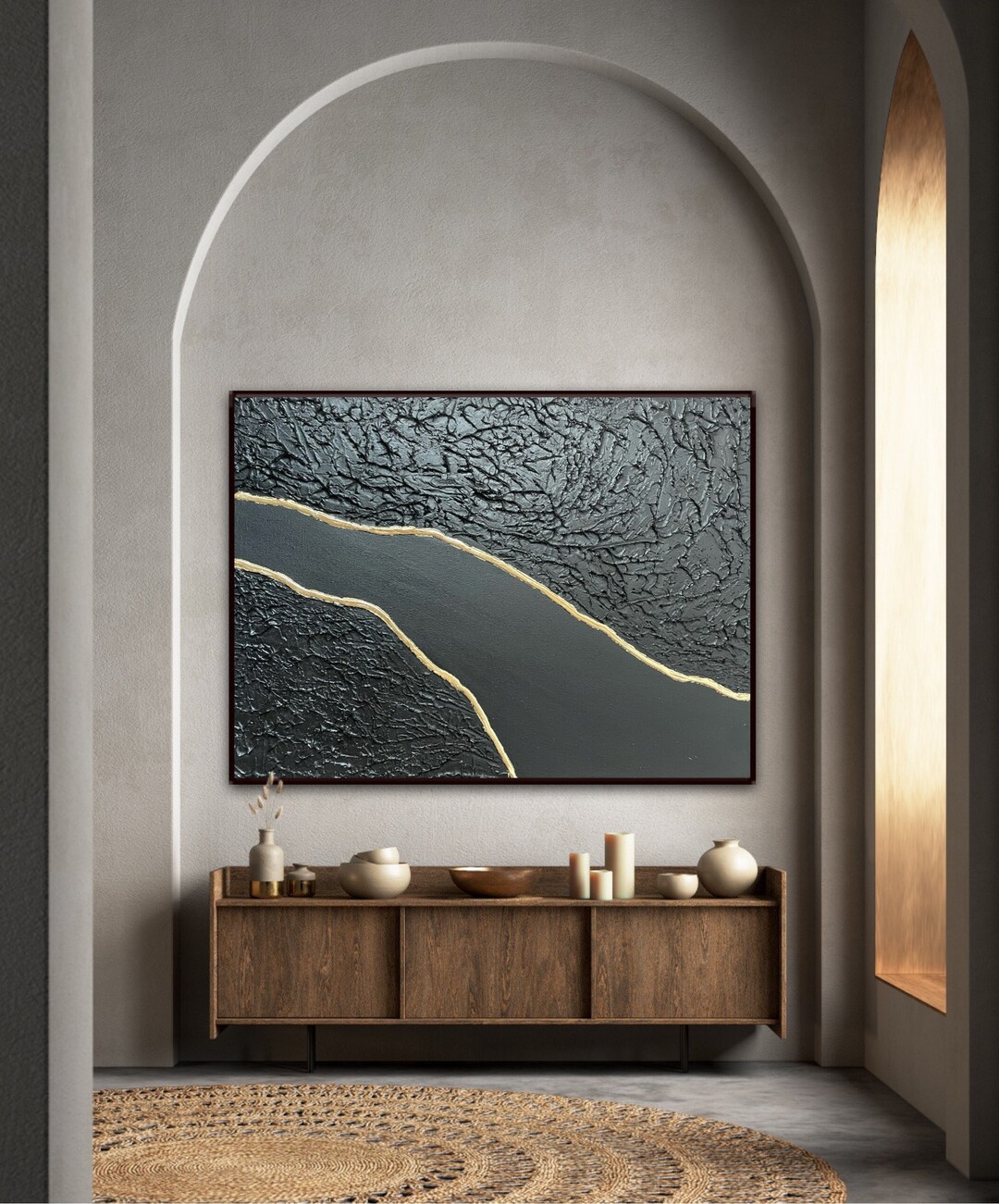 Kintsugi Wall Art, Clay Wall Art, Dimensional Wall Art, 3D Artwork ...