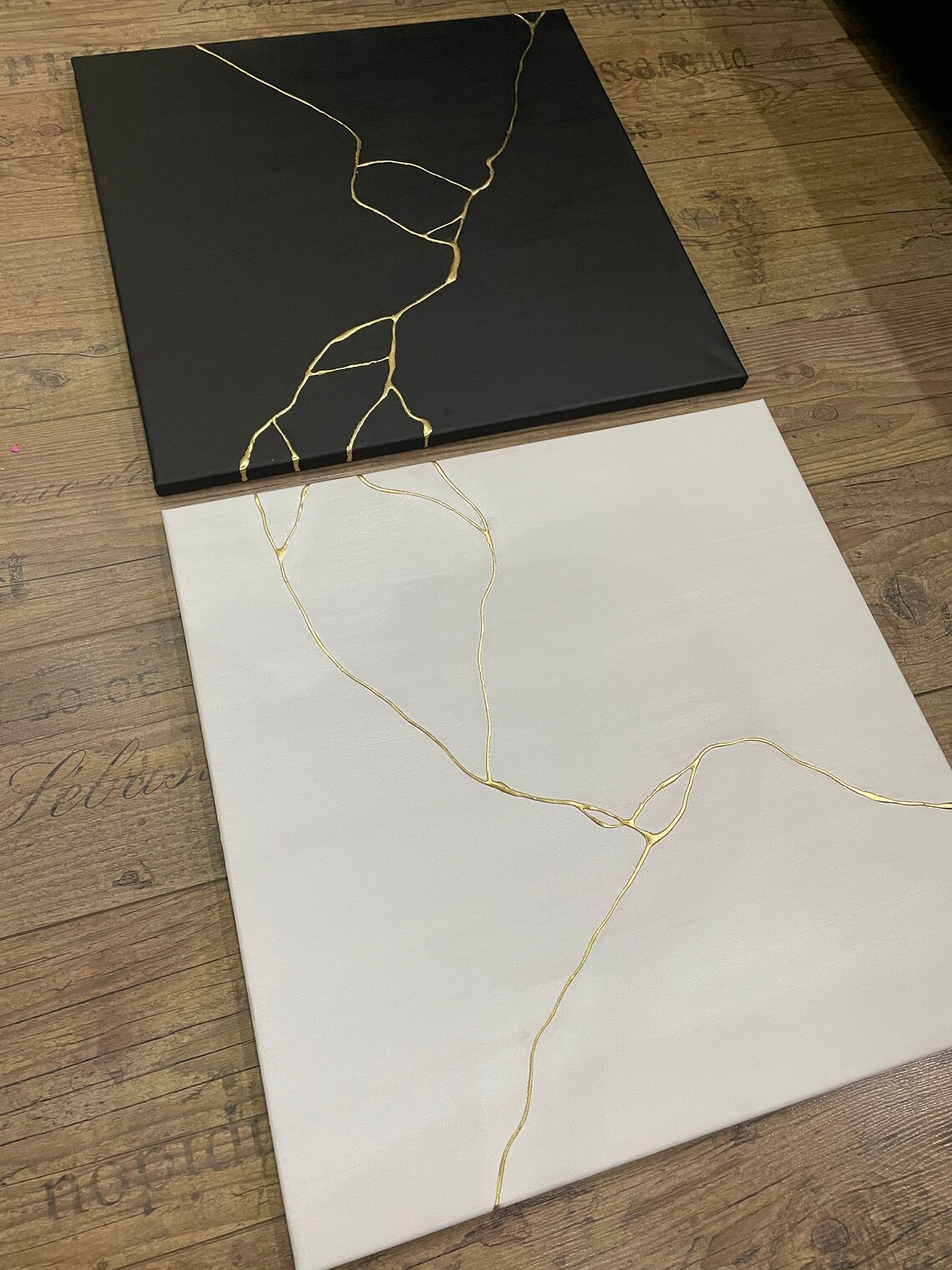 2 Piece Wall Art Kintsugi Wall Art Japanese Art Kintsugi | Etsy