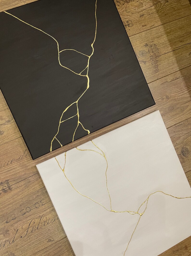 2 Piece Wall Art Kintsugi Wall Art Japanese Art Kintsugi - Etsy