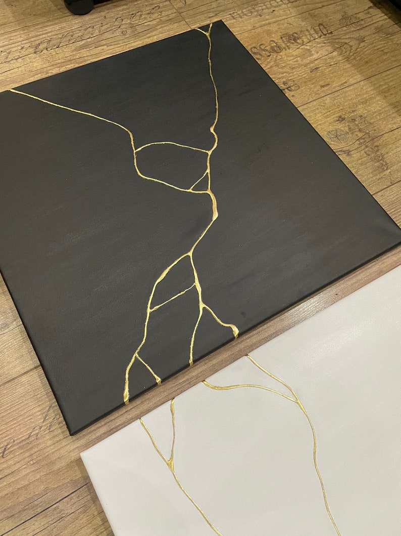 2 Piece Wall Art Kintsugi Wall Art Japanese Art Kintsugi - Etsy