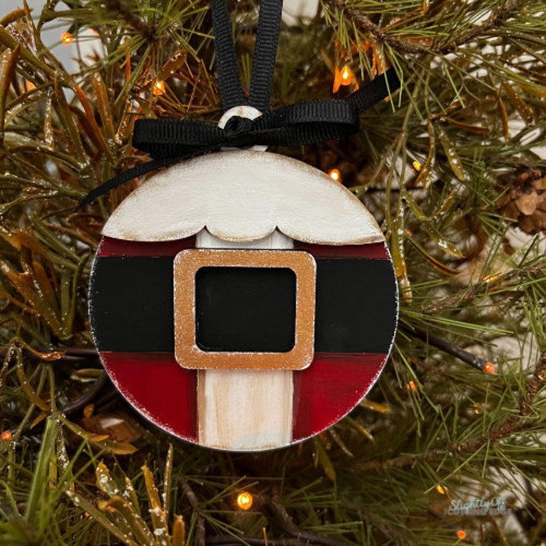 SVG Santa Belly Ornament Glowforge and Laser Files SVG Ho Ho Ho ...