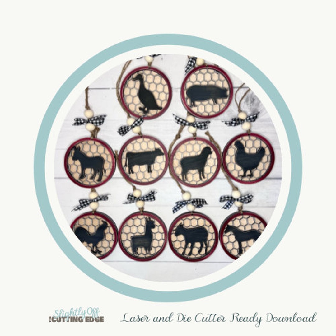 SVG Farmhouse Barnyard Friends-bundle Glowforge and Laser Files ...