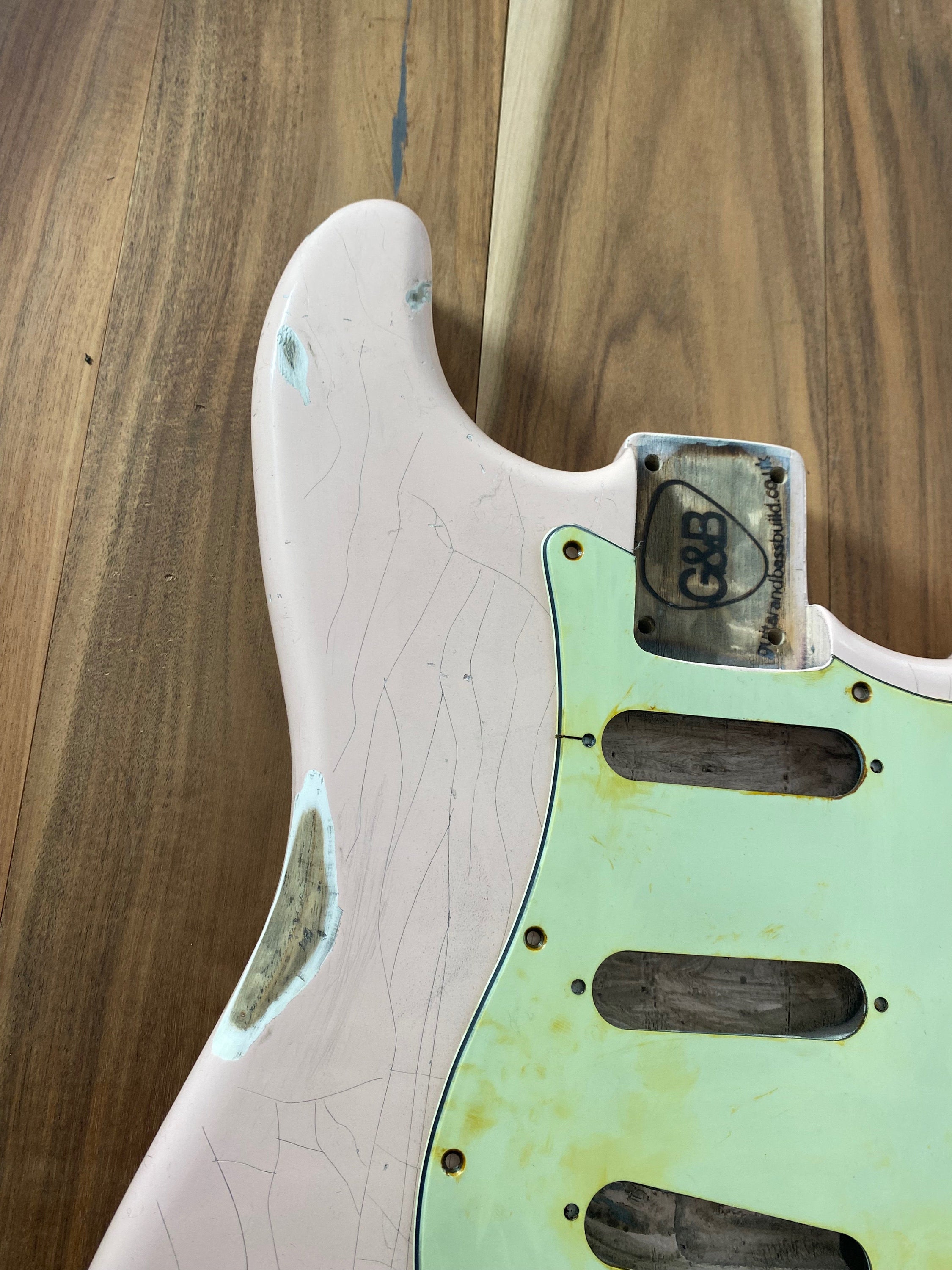 Truetone Strat Relic Stratocaster Body Aged Nitro Shell Pink - Etsy