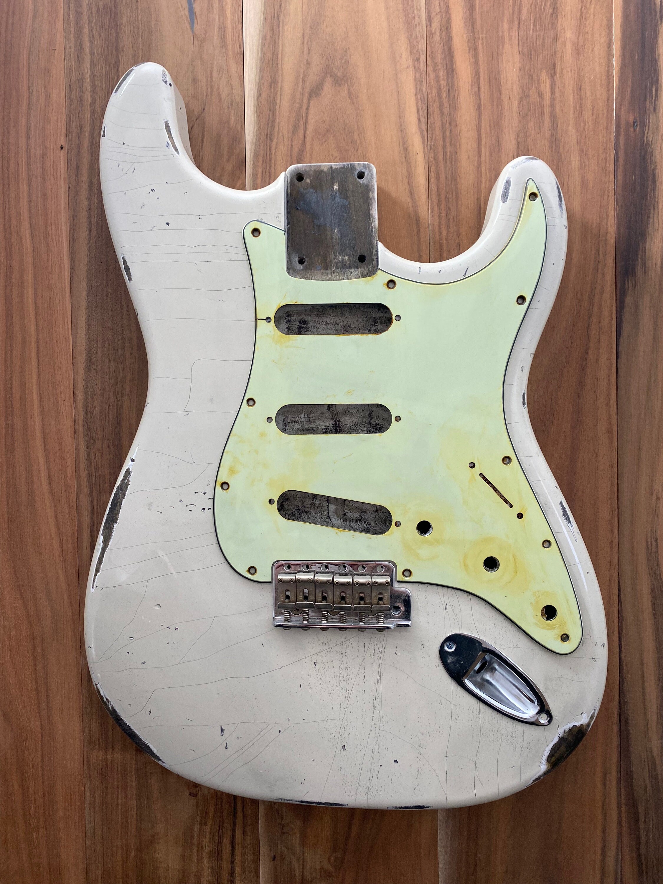 Truetone Strat Relic Stratocaster Body, Aged Nitro Olympic White - Etsy