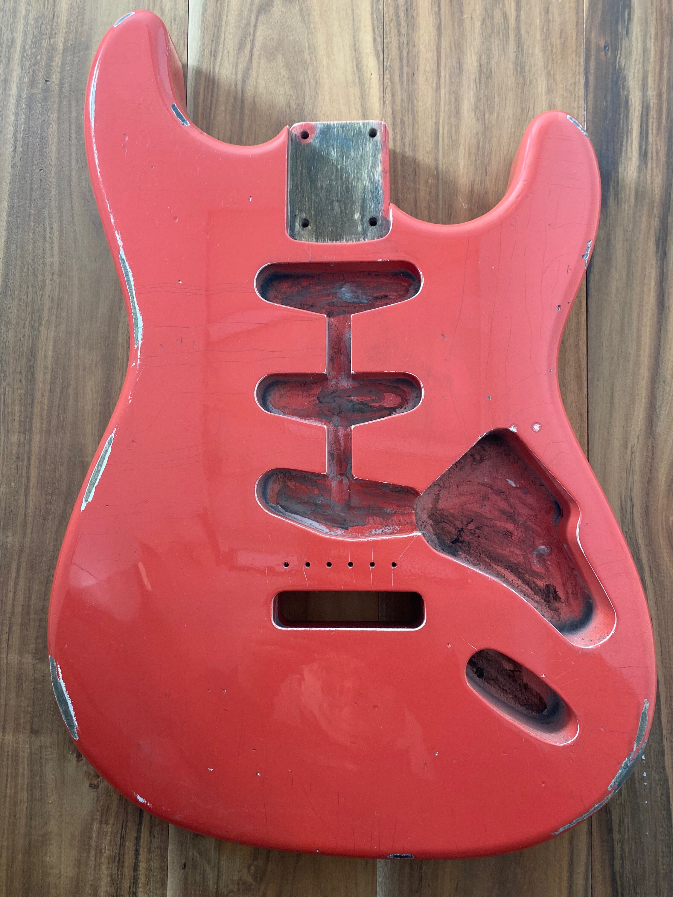 Truetone Strat Relic Stratocaster Body, Aged Nitro Fiesta Red - Etsy
