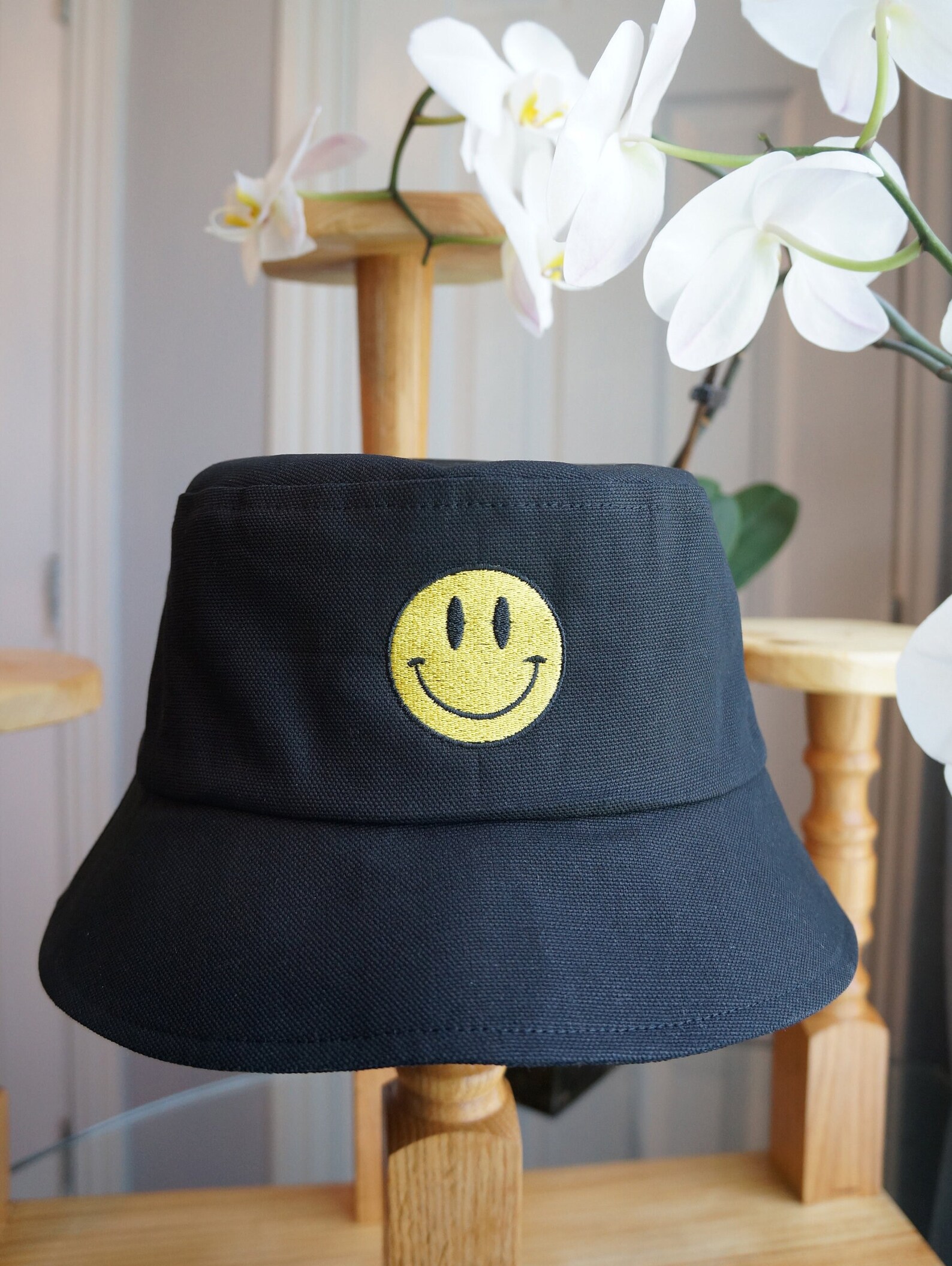Smiley Face Bucket Hat, Summer Hat, Hat With Smiley Face, Trendy, Happy ...