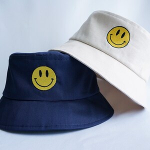 Smiley Face Bucket Hat, Summer Hat, Hat With Smiley Face, Trendy, Happy ...