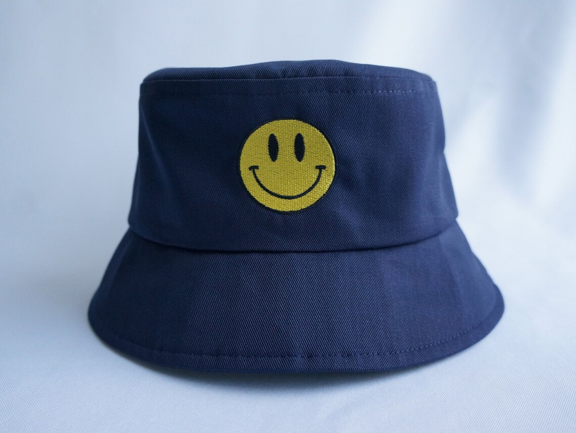 Smiley Face Bucket Hat, Summer Hat, Hat With Smiley Face, Trendy, Happy ...
