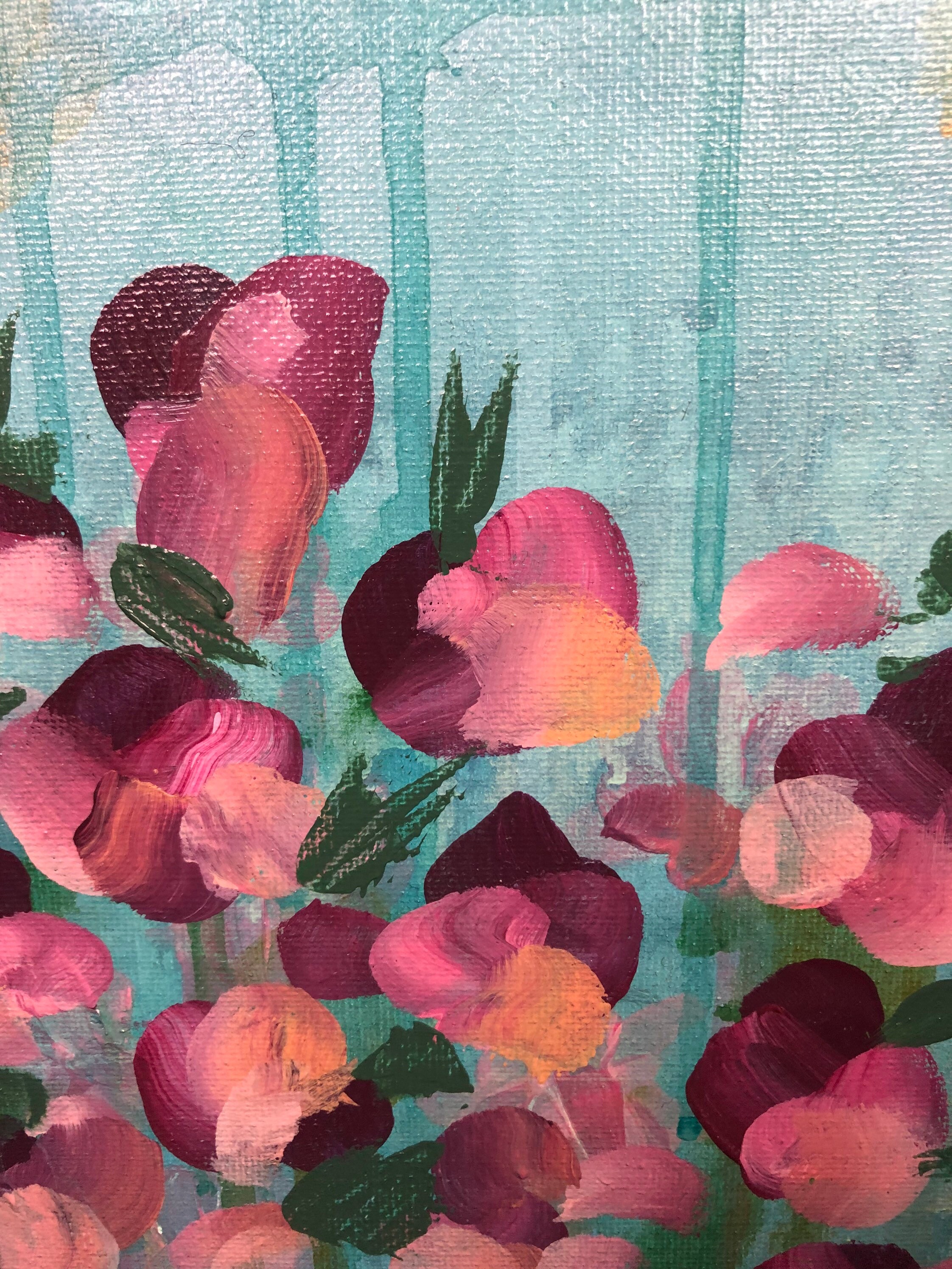 Spring Blooms - Acrylic Painting; Floral Painting - Etsy UK