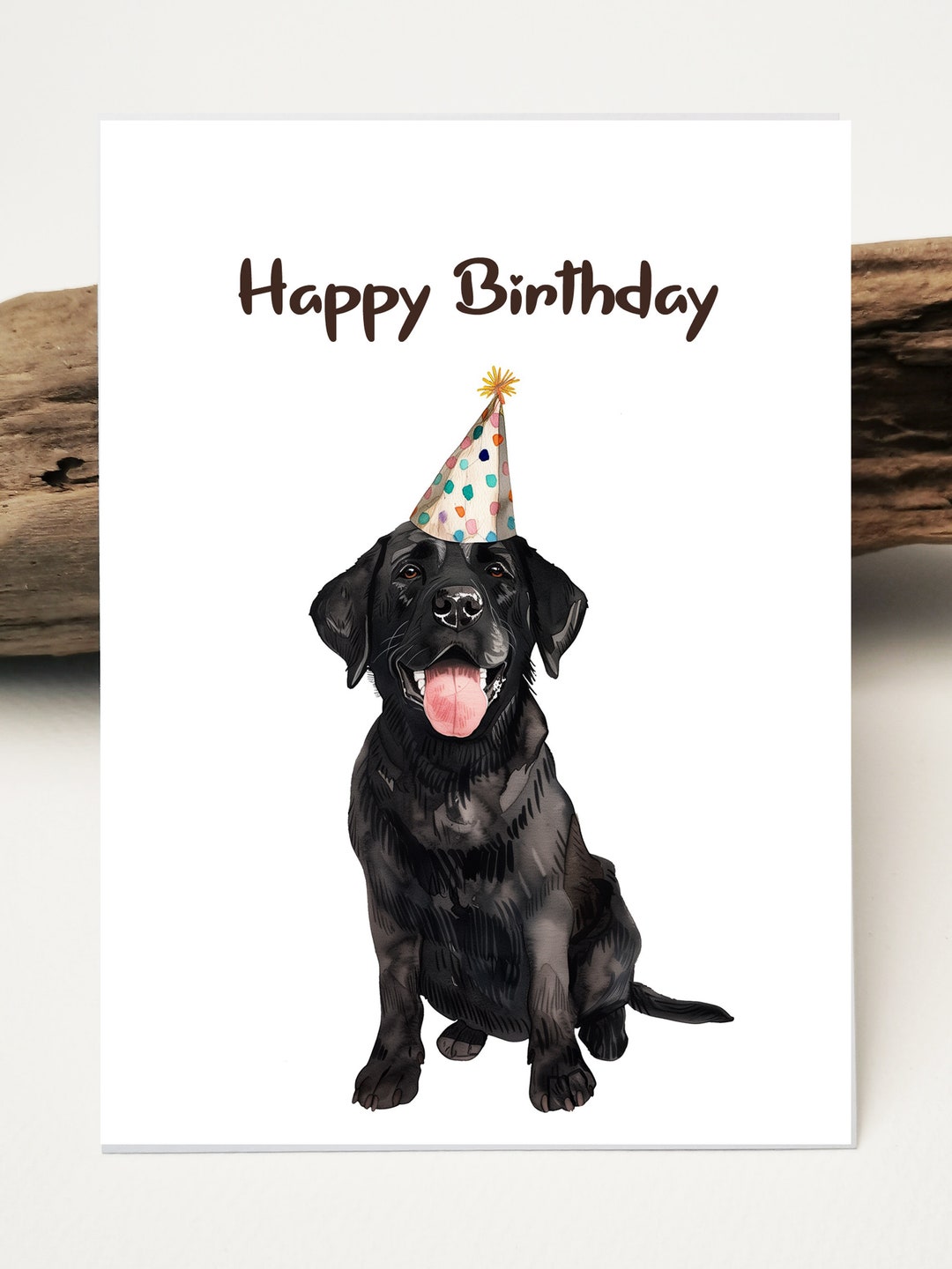Happy Birthday Black Labrador Dog Labrador Mom Birthday Card Funny ...