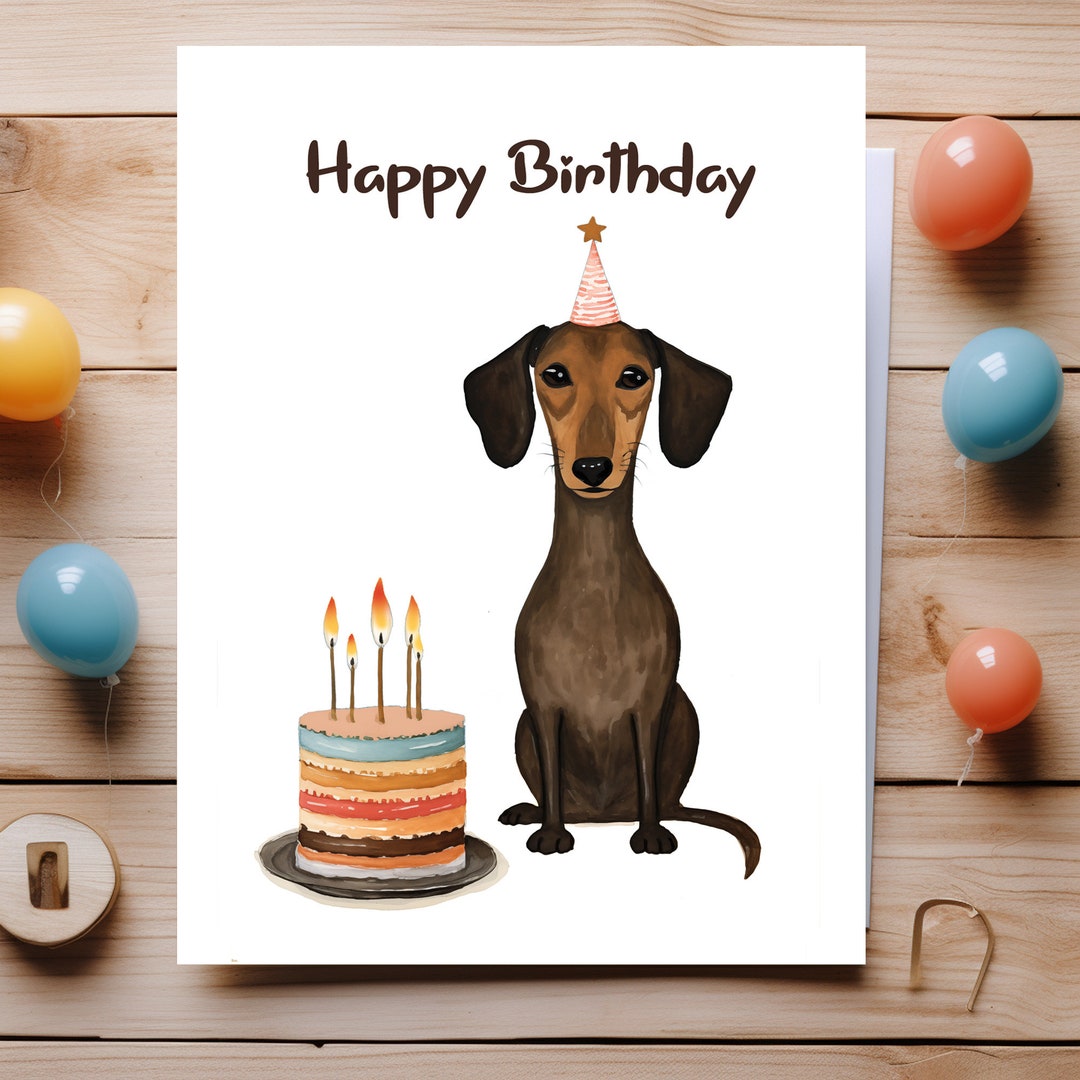 Happy Birthday Dachshund Dog | Dachshund Mom | Funny Dachshund Birthday ...