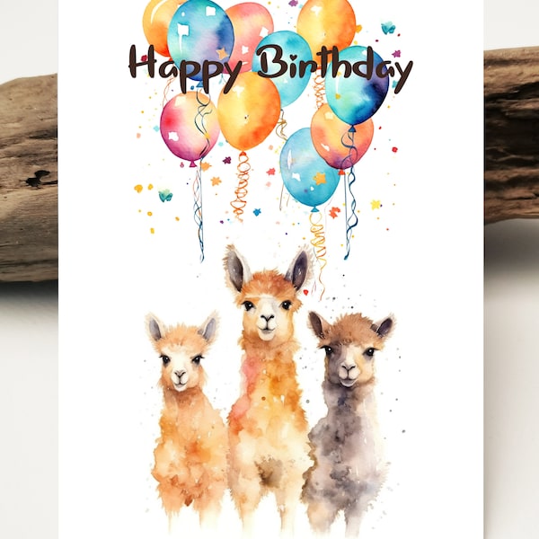 Alpaca Card - Etsy UK