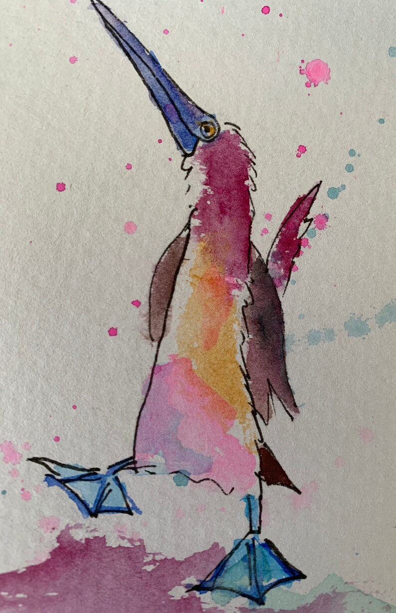 Hand Painted Card - Etsy