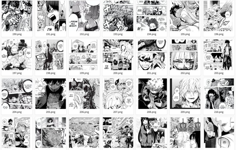 630 Manga Panels MIX insant Digital Download Manga/anime - Etsy