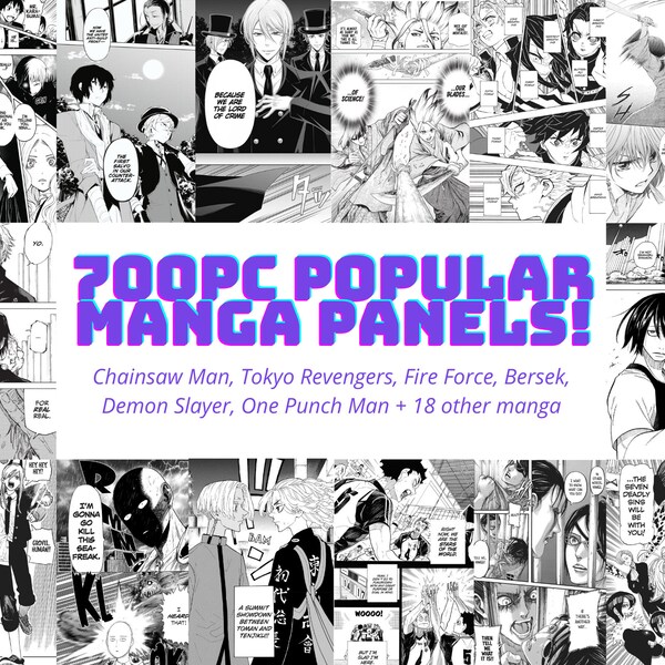 630 Manga Panels (MIX) [insant Digital Download] Manga/anime Wall ...