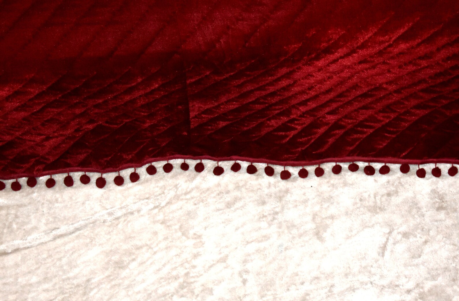 Deep Red Velvet Quilt King Blanket Velvet Comforter Bedspread Weighted ...