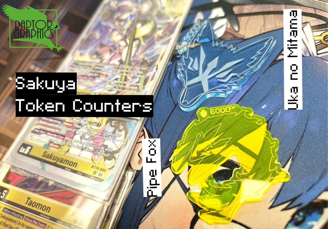 DTCG Sakuya Tokens Pipe Fox Uka No Mitama Counter 2 Colour Acrylic 3mm ...